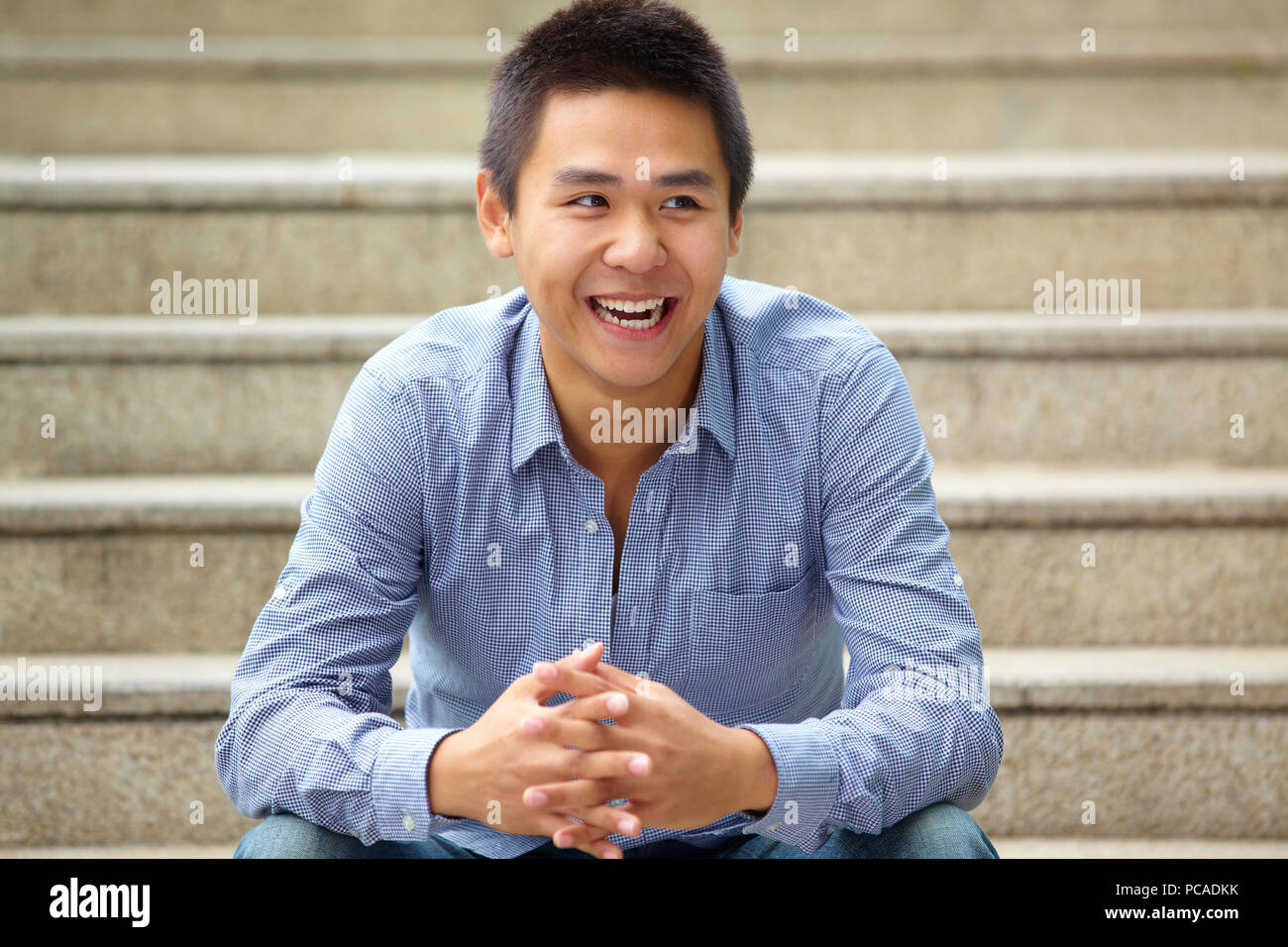 one young Chinese man portrait Stock Photo - Alamy