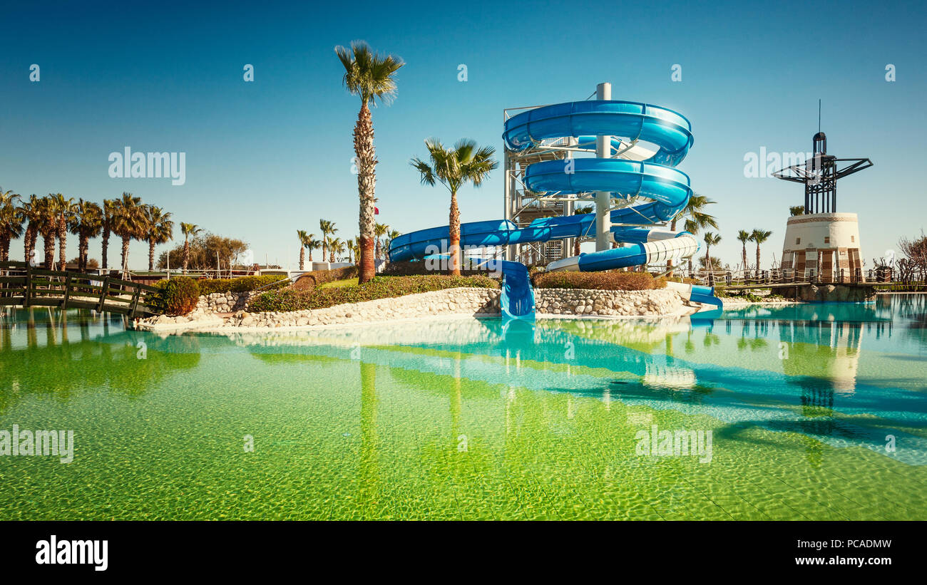 Water park slide hi-res stock photography and images - Alamy