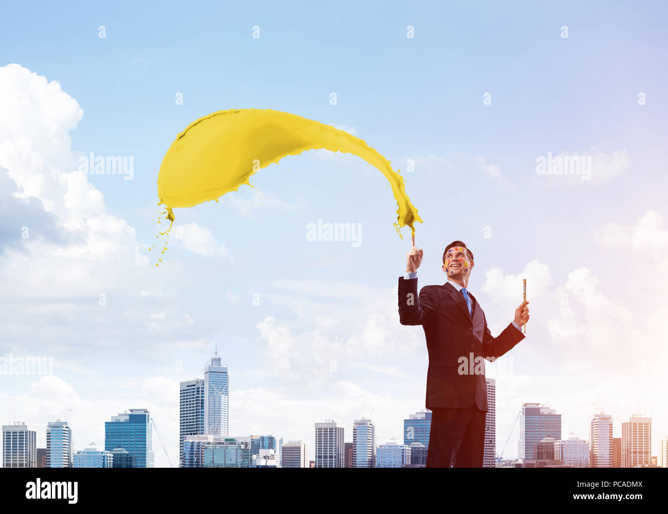 Business inspiration of young man Stock Photo - Alamy