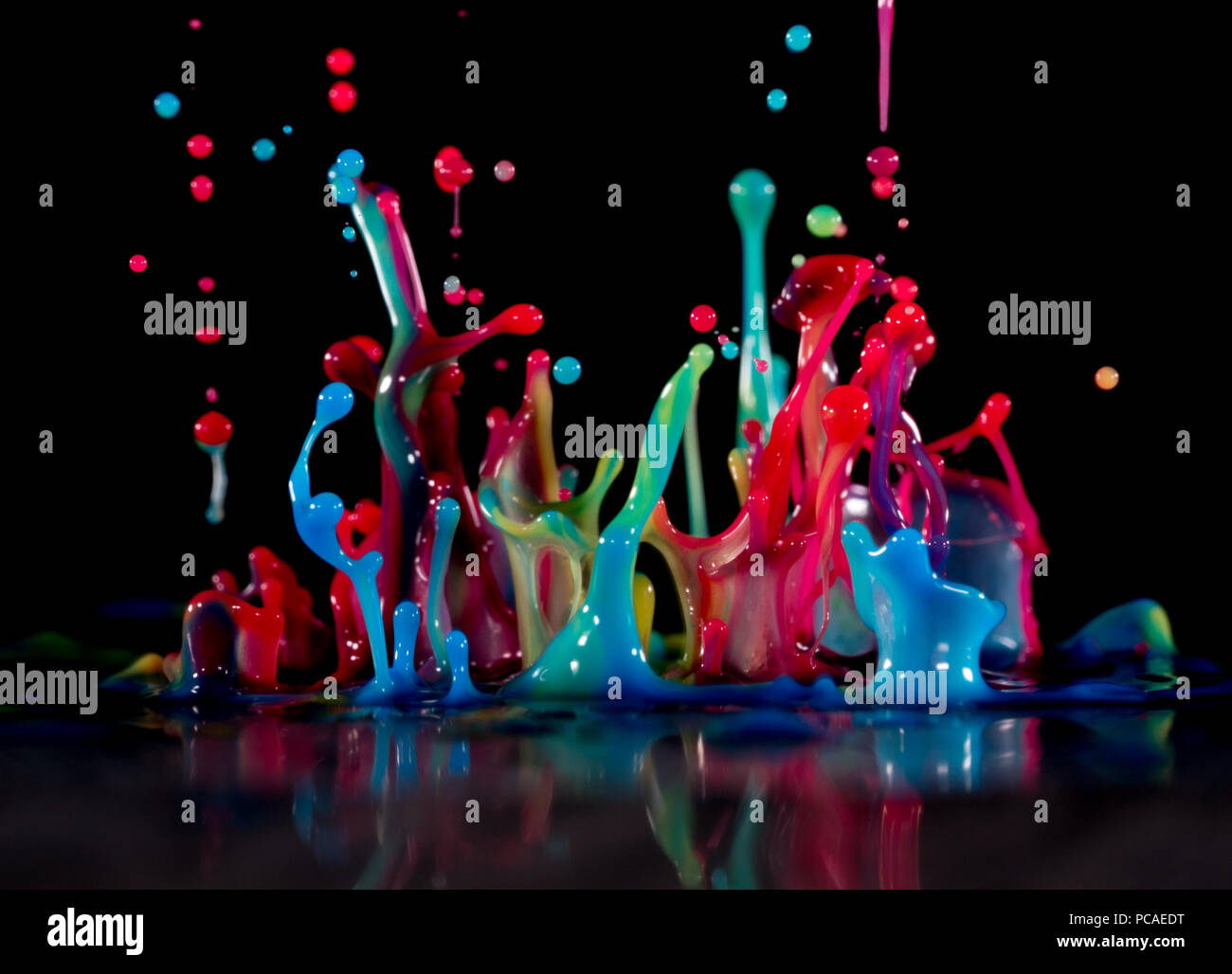 abstract color splash isolated on black background Stock Photo - Alamy