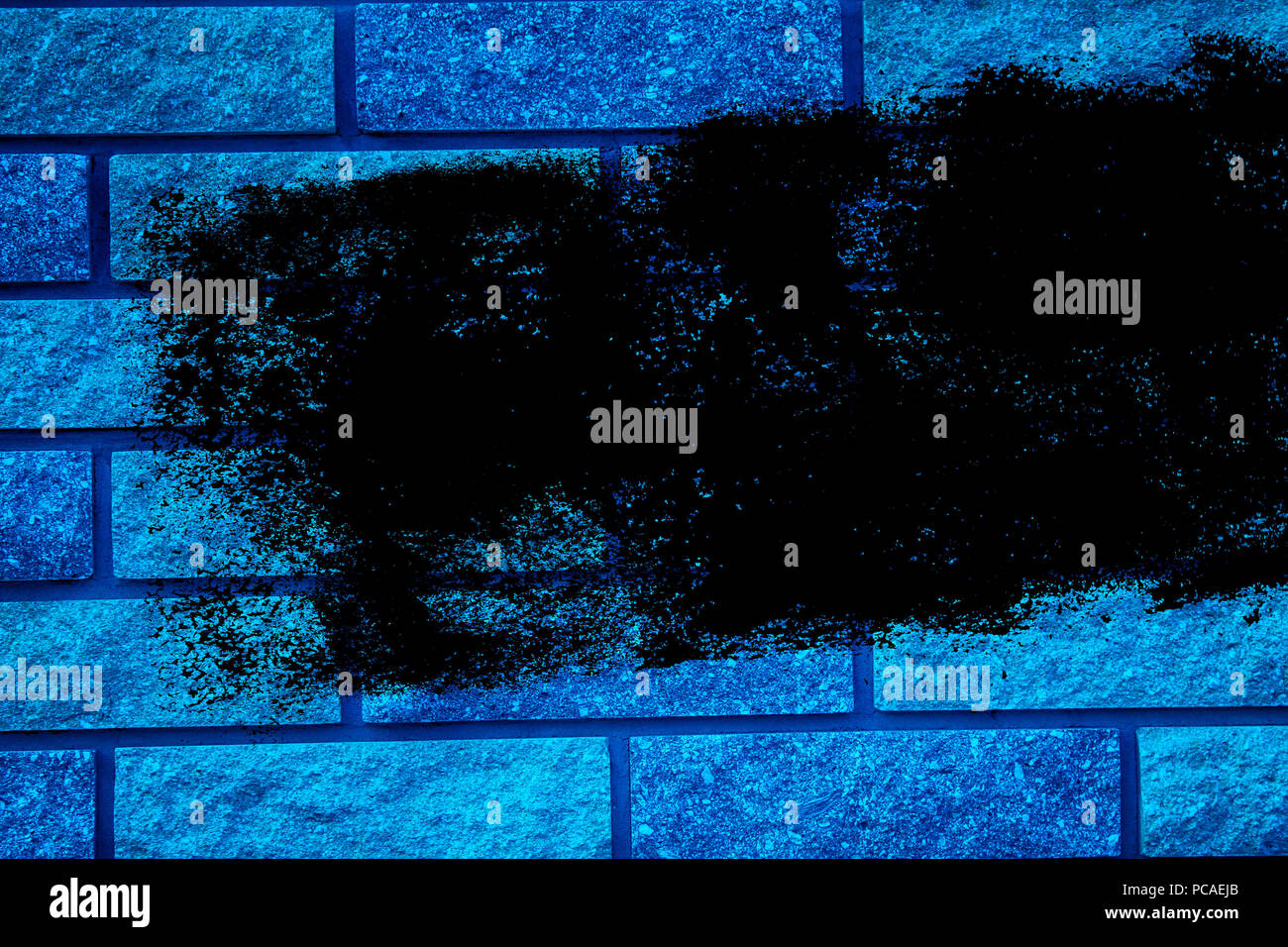 Grunge Ultra blue Brick texture of old vintage building, design concept ...
