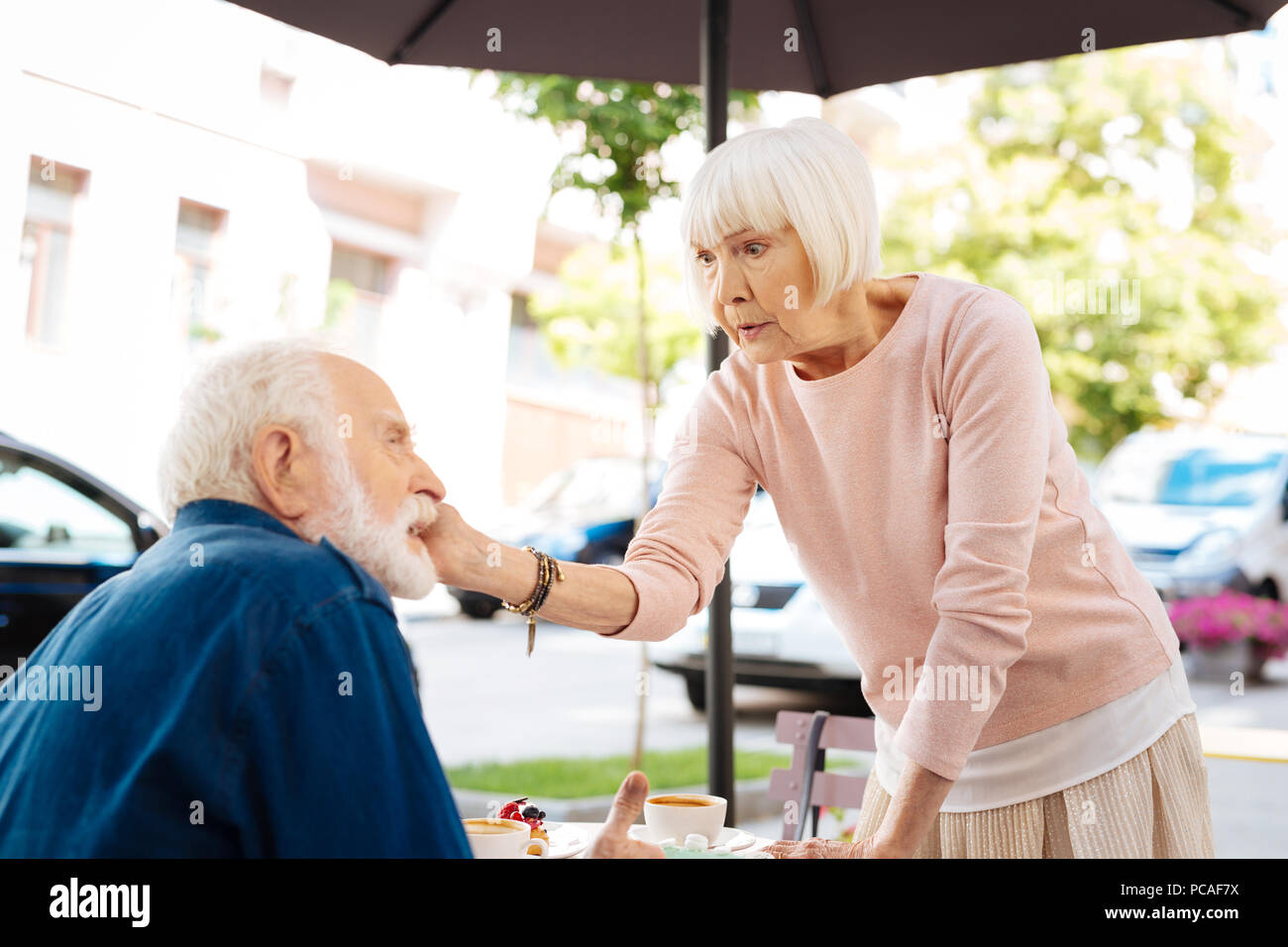 Mature woman flirting hi-res stock photography and images - Alamy