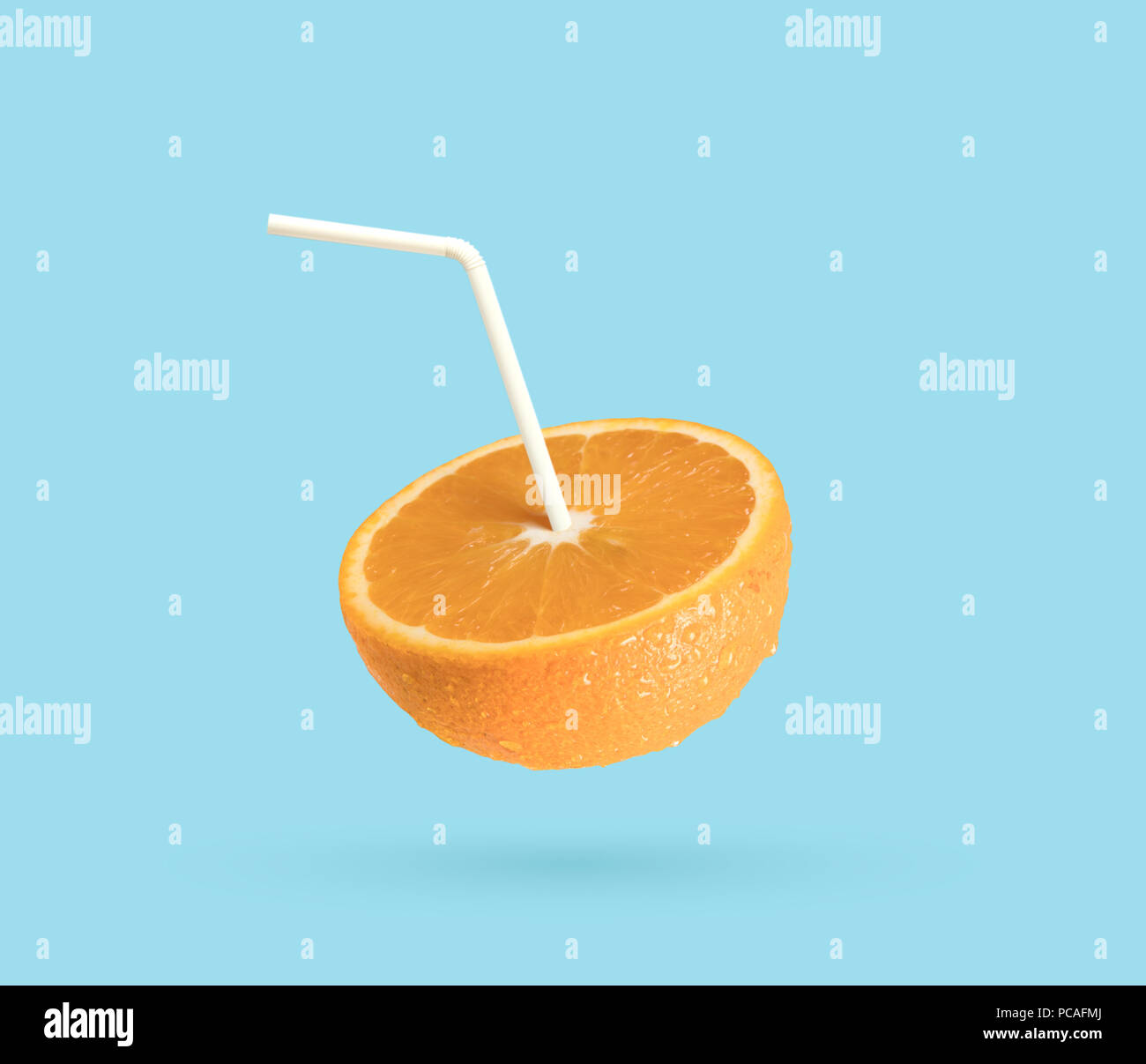 ripple cut fruit juice with straw Stock Photo - Alamy