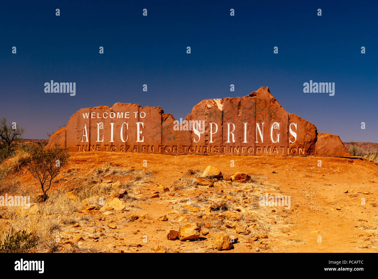Alice springs town sign hi-res stock photography and images - Alamy