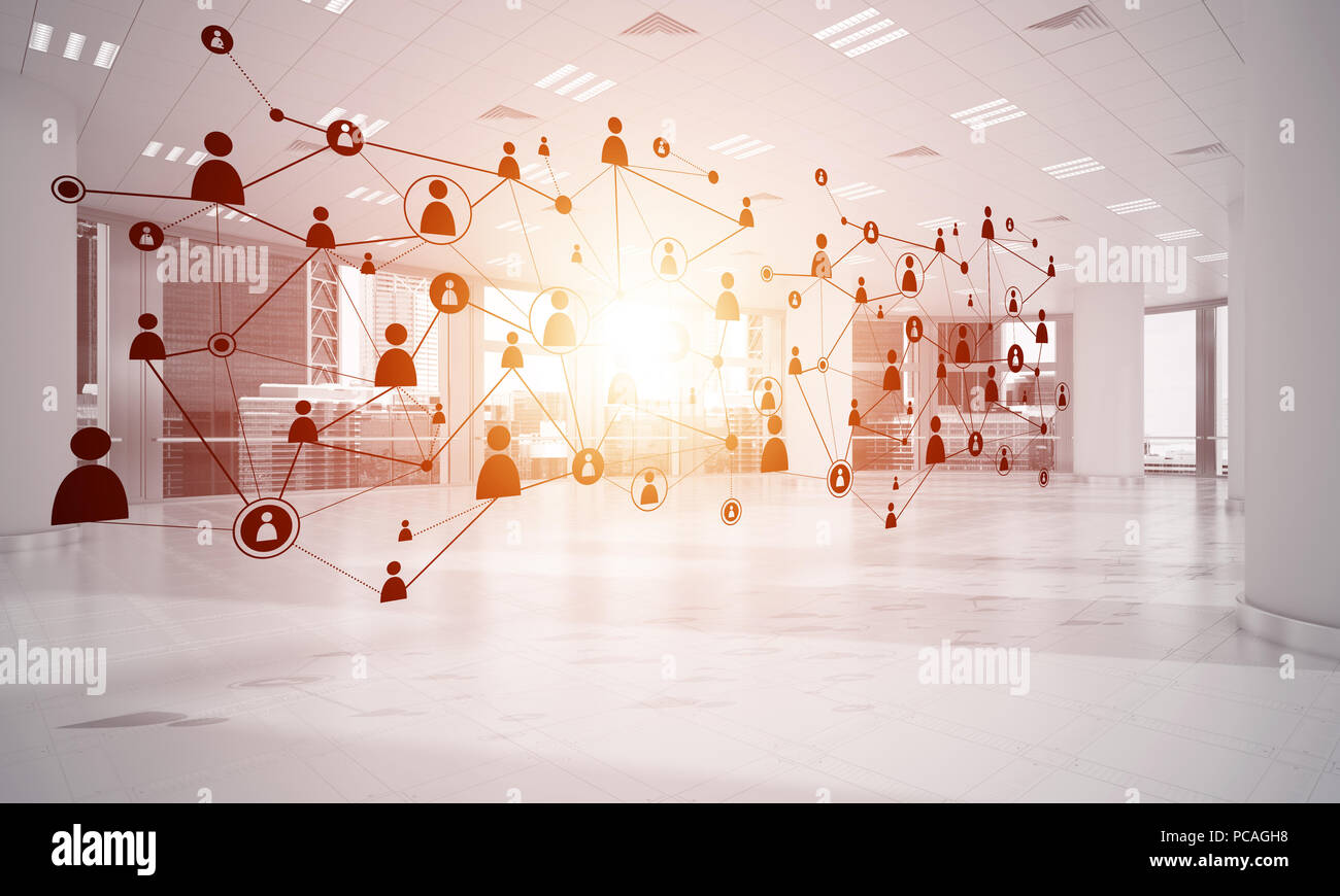 Networking and wireless connection as concept for effective modern ...