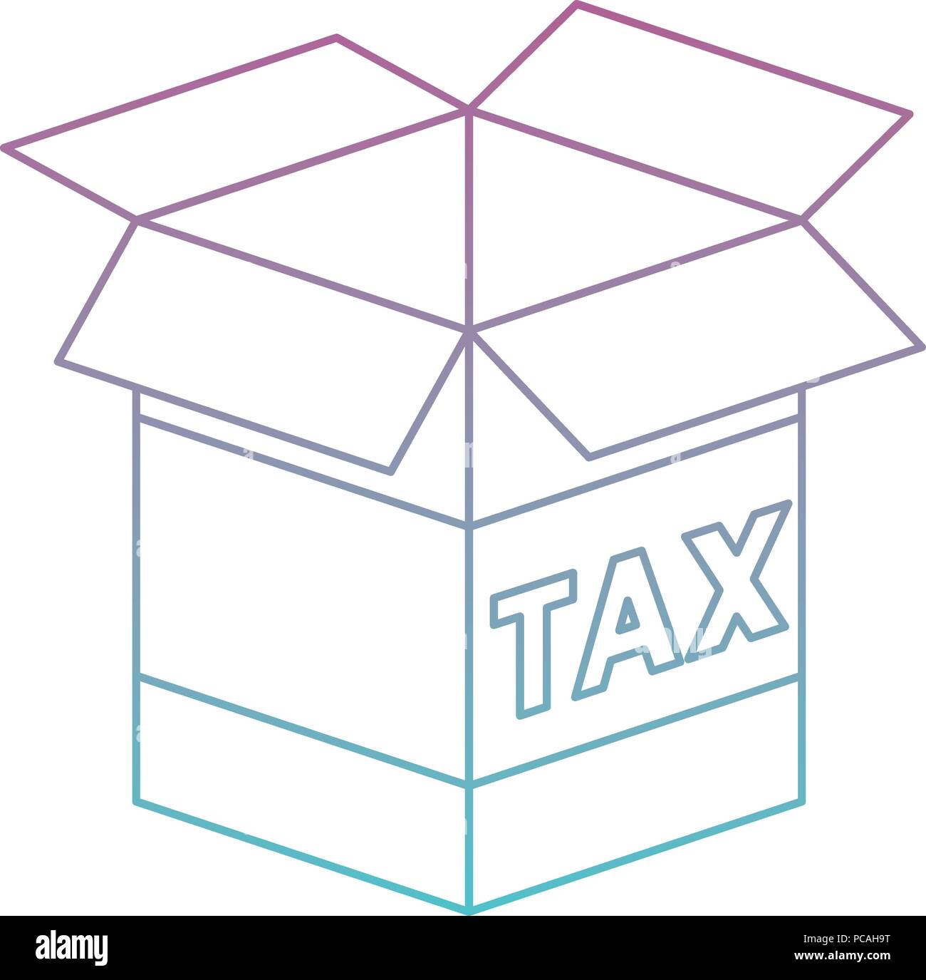 box carton with taxes Stock Vector Image & Art - Alamy