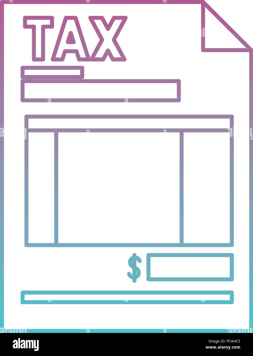 tax document paper icon Stock Vector Image & Art - Alamy