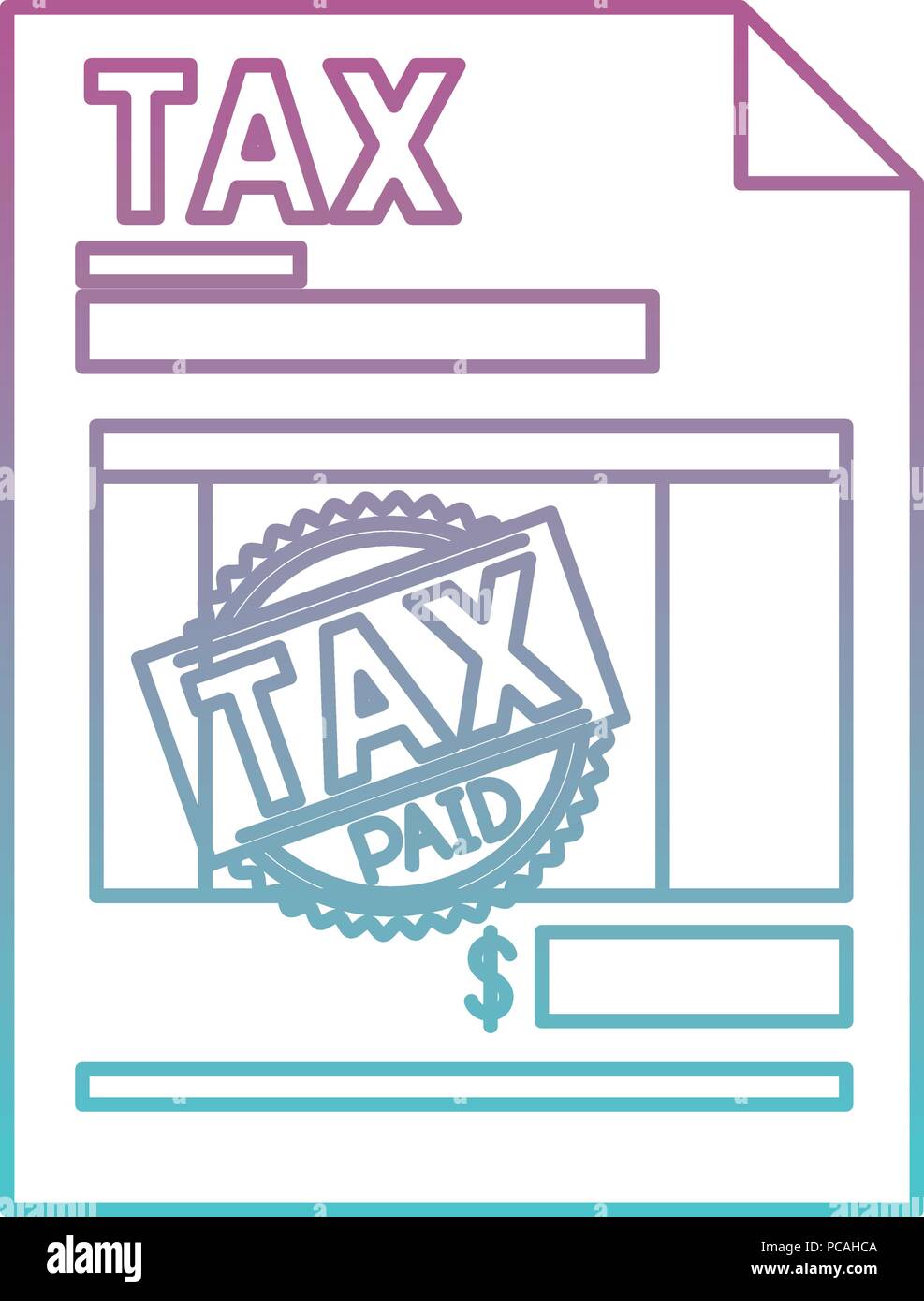 tax document paper icon Stock Vector Image & Art - Alamy