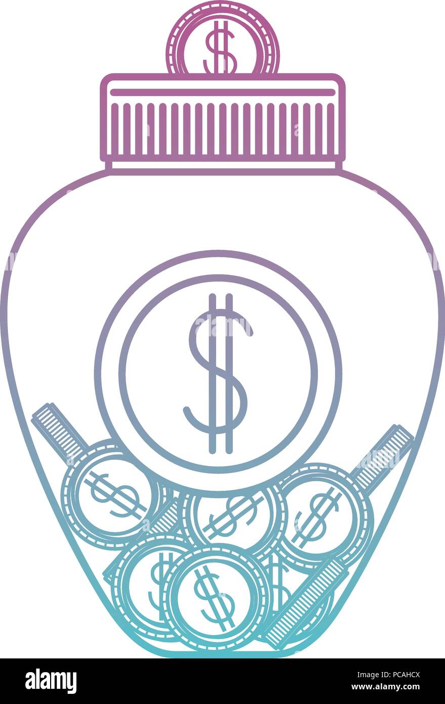 jar with coins money Stock Vector Image & Art - Alamy