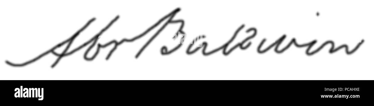 24 Abraham Baldwin signature 02 Stock Photo - Alamy