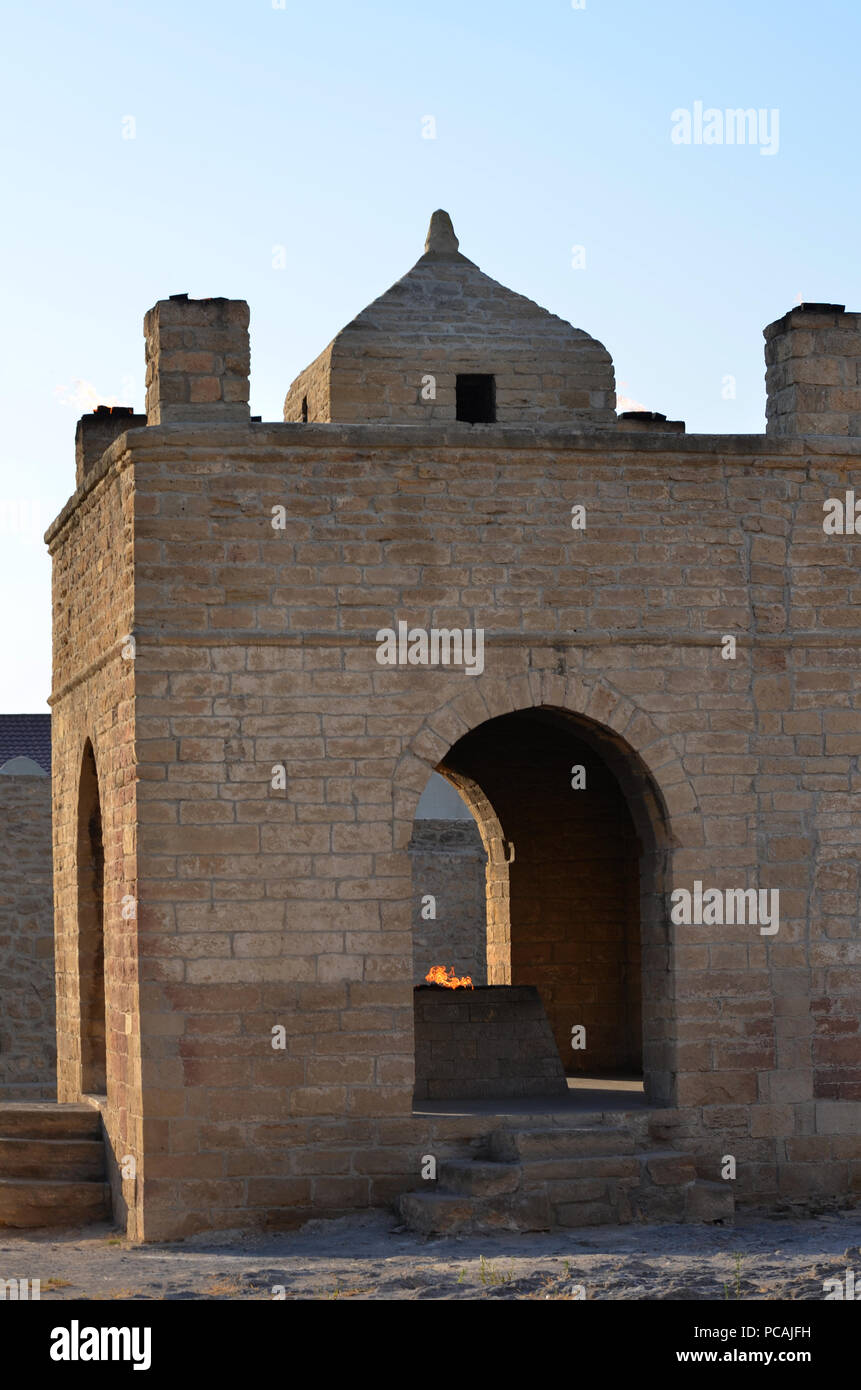 Zoroastrian Fire temple Ateshgah in Surakhani, near Baku, Azerbaijan ...