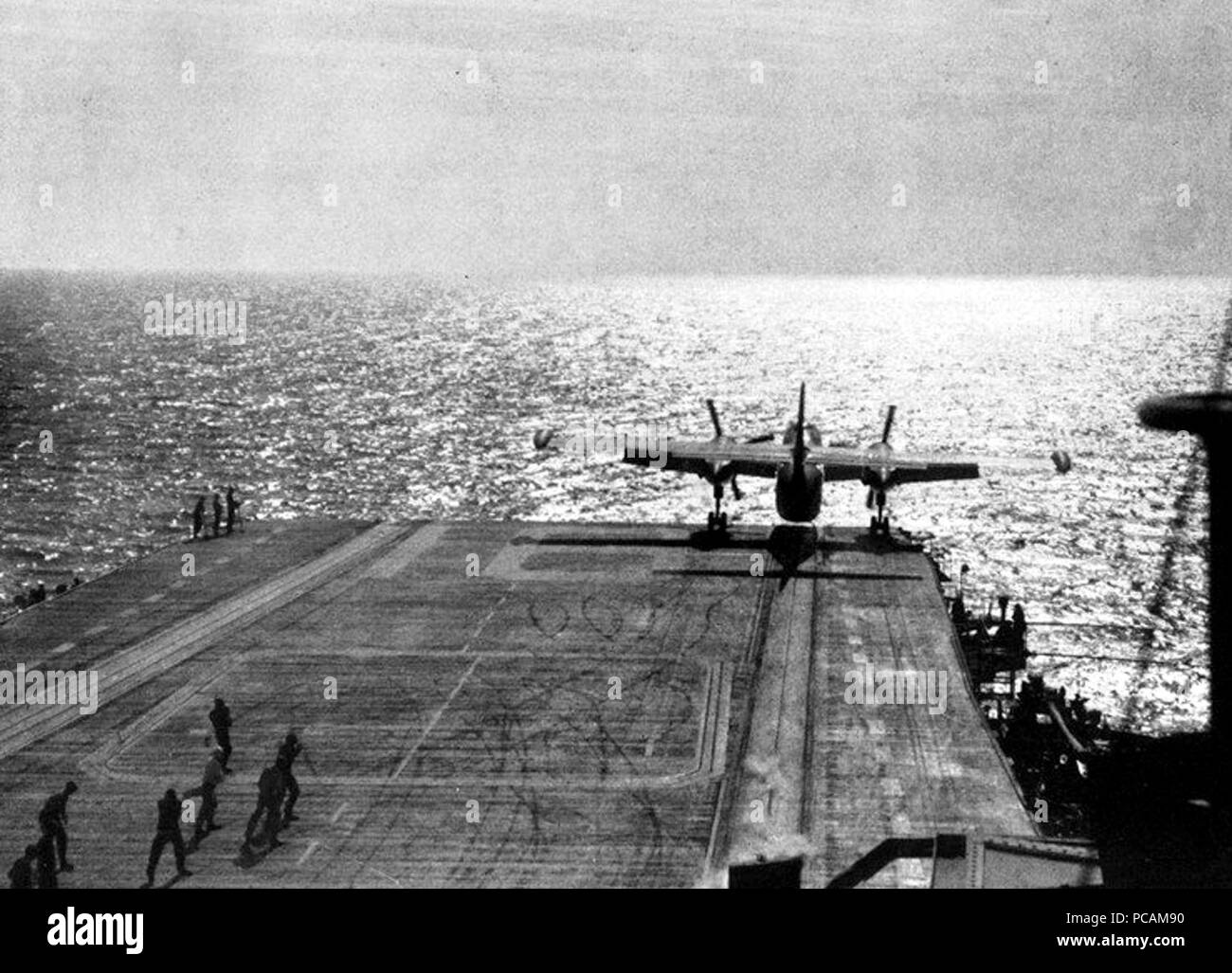 AJ-2 Savage of VAH-6 is launched from USS Lexington (CVA-16) in 1957 ...