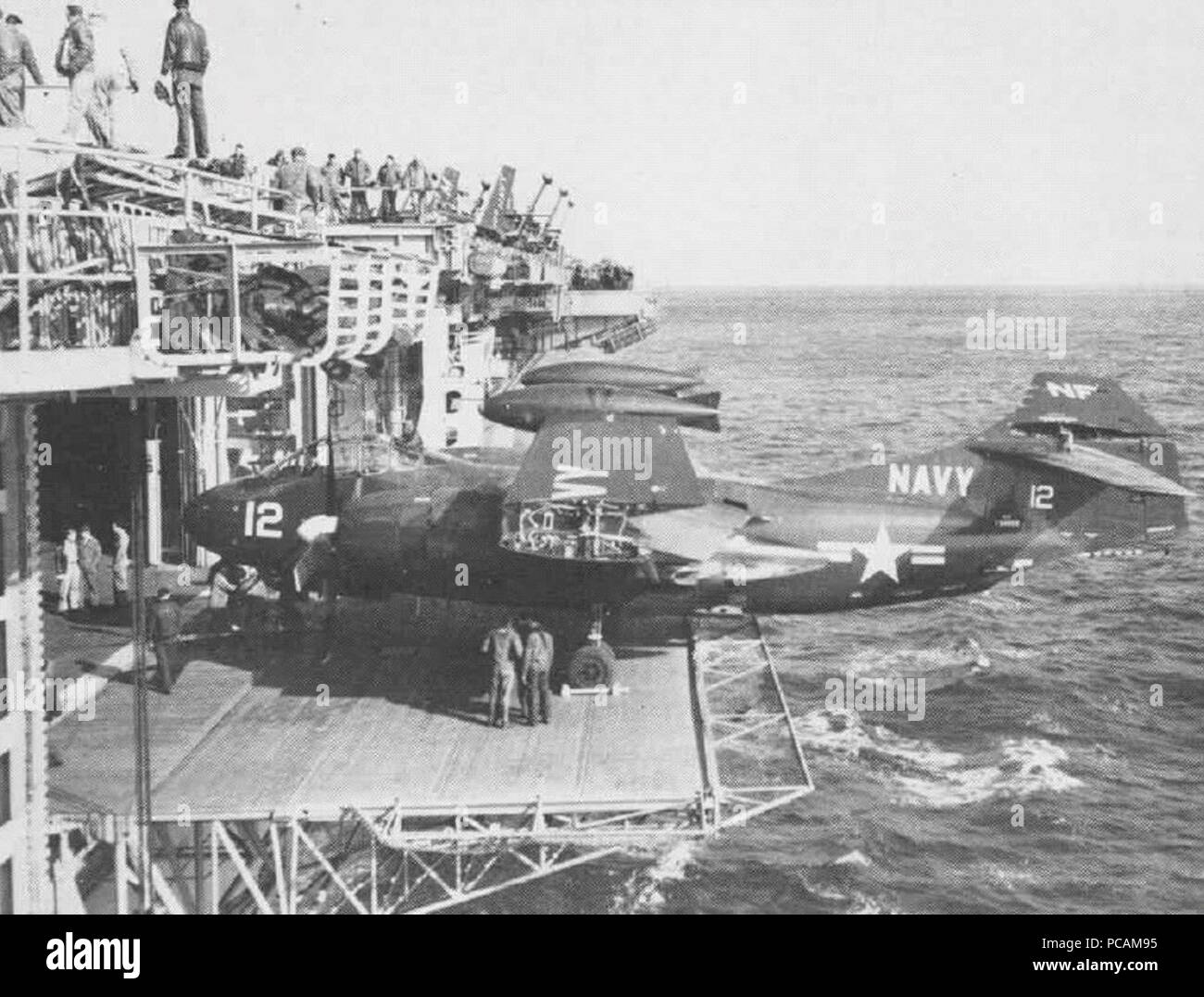 AJ-2 Savage of VC-6 on USS Midway (CVA-41), circa in 1954 Stock Photo ...
