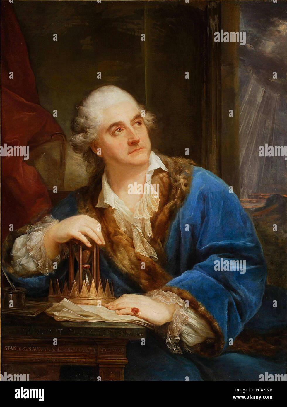 36 Marcello Bacciarelli - Portret Stanisława Augusta z klepsydrą Stock Photo - Alamy