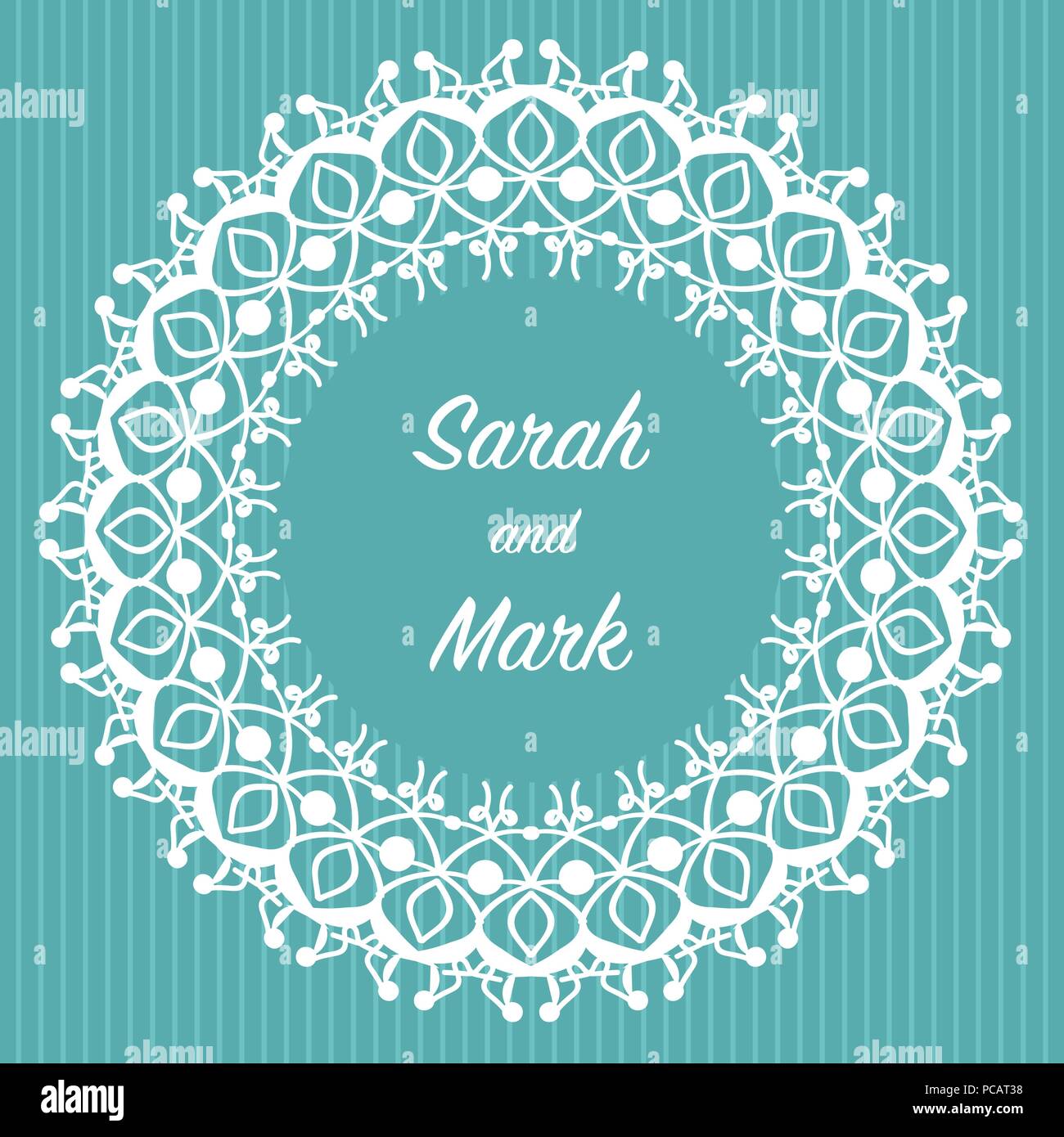 Lace Style Wedding Invitation Stock Vector Image & Art - Alamy