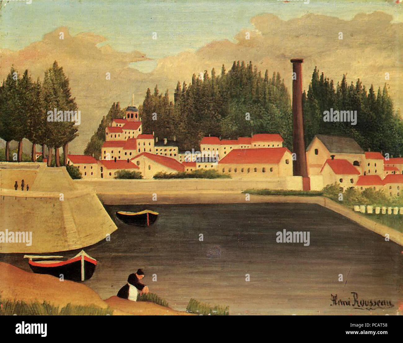25 Henri Rousseau - Village near a Factory Stock Photo - Alamy