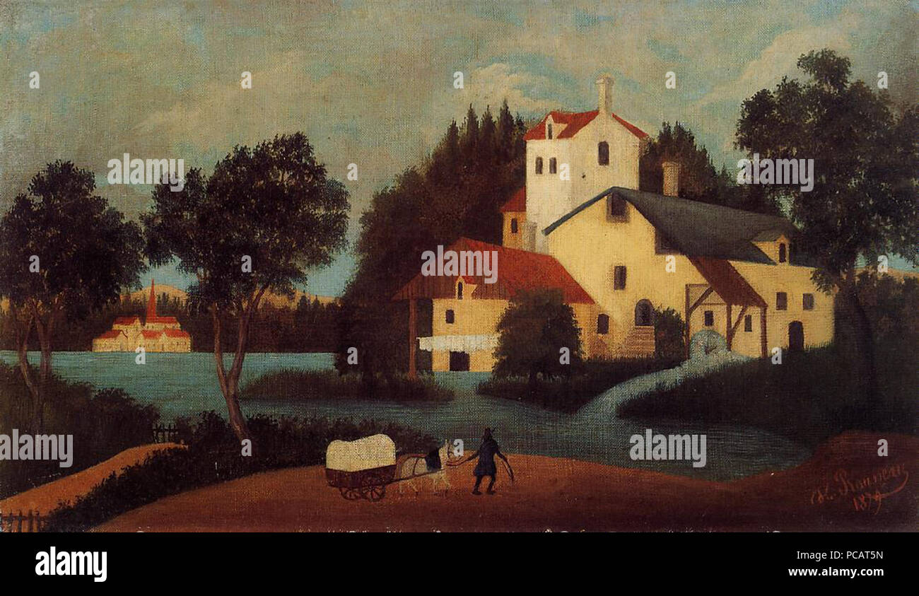 25 Henri Rousseau - Wagon in Front of the Mill Stock Photo - Alamy