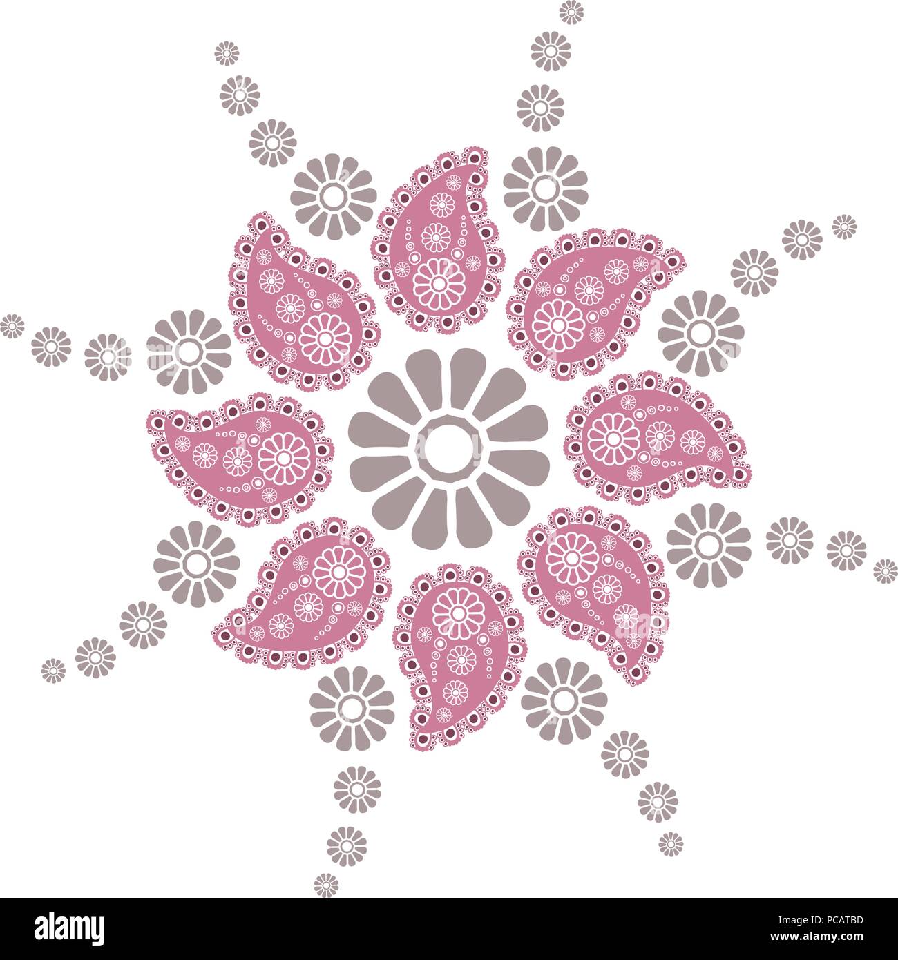 Mandala round ornaments Stock Vector Images - Alamy