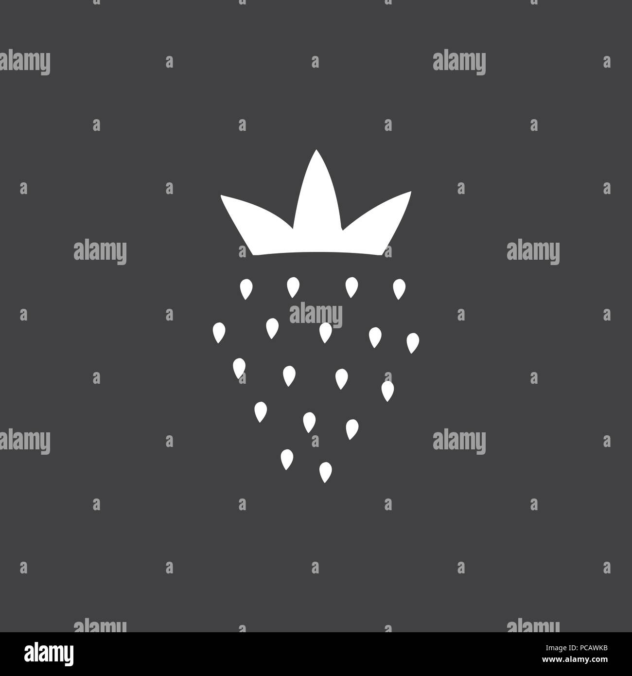 Strawberry line icon, outline vector sign, linear pictogram isolated on ...