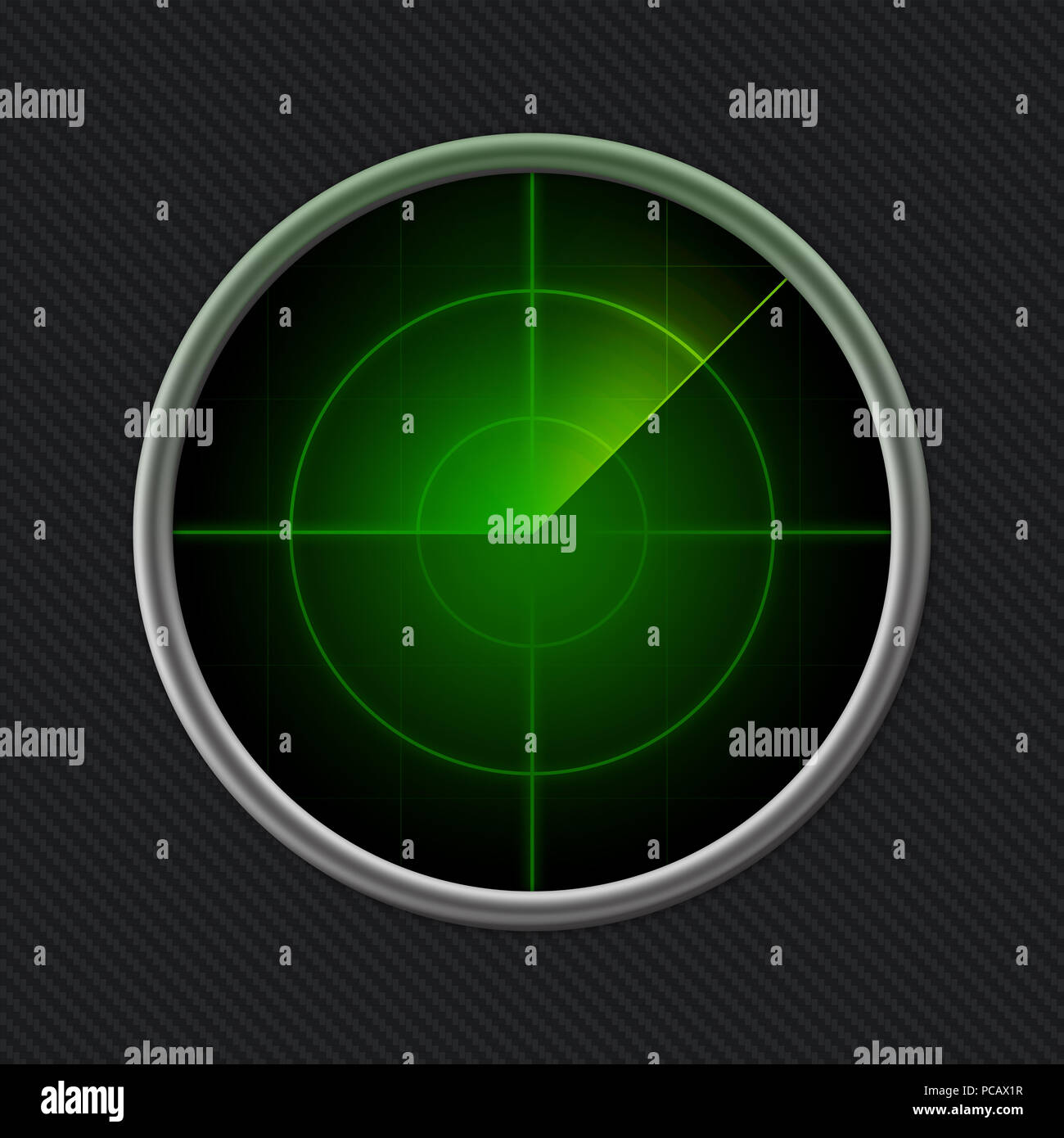 green radar navigation icon on carbon fibre background Stock Photo - Alamy