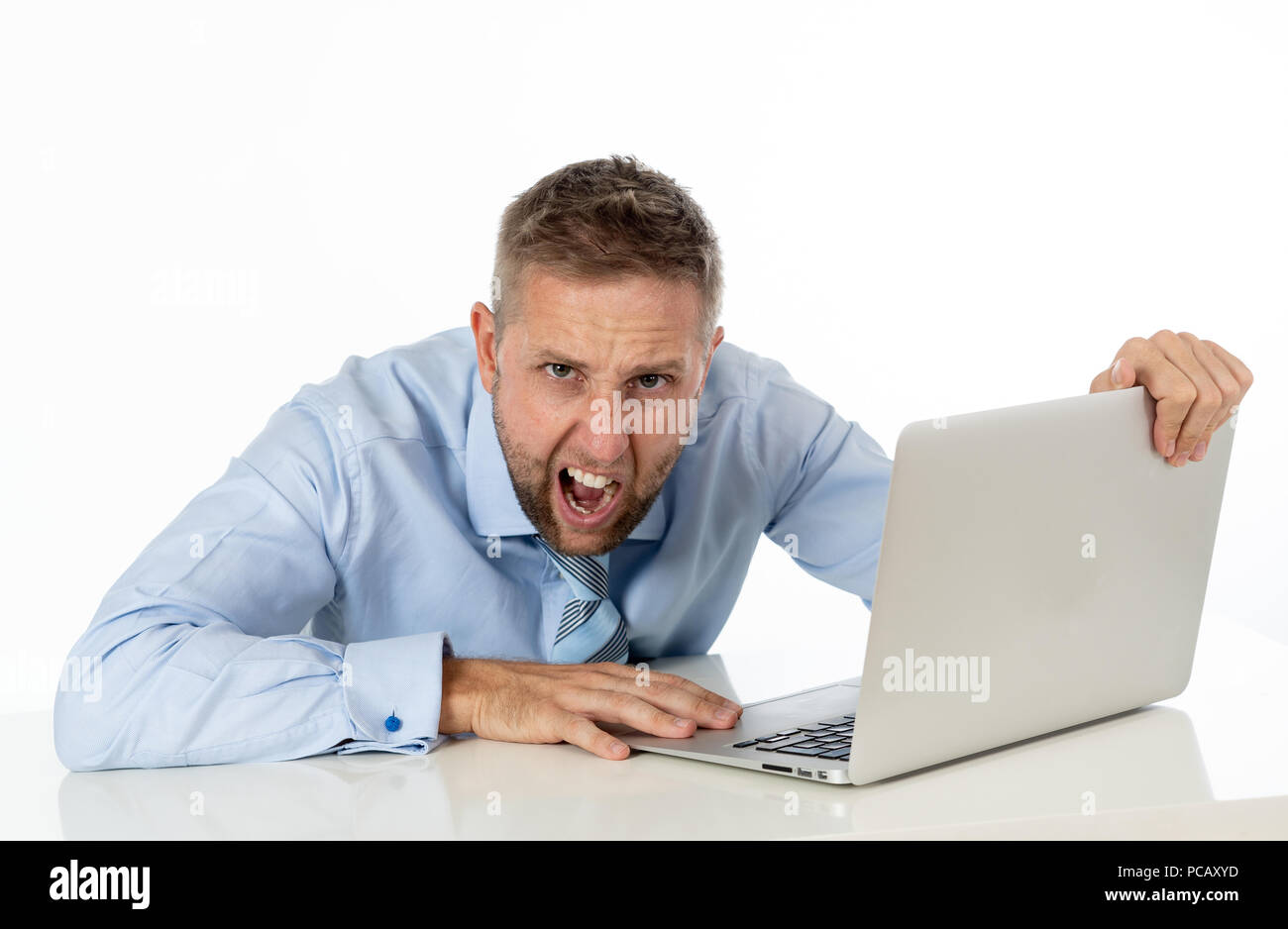 Business, people, deadline and technology concept - stressed ...