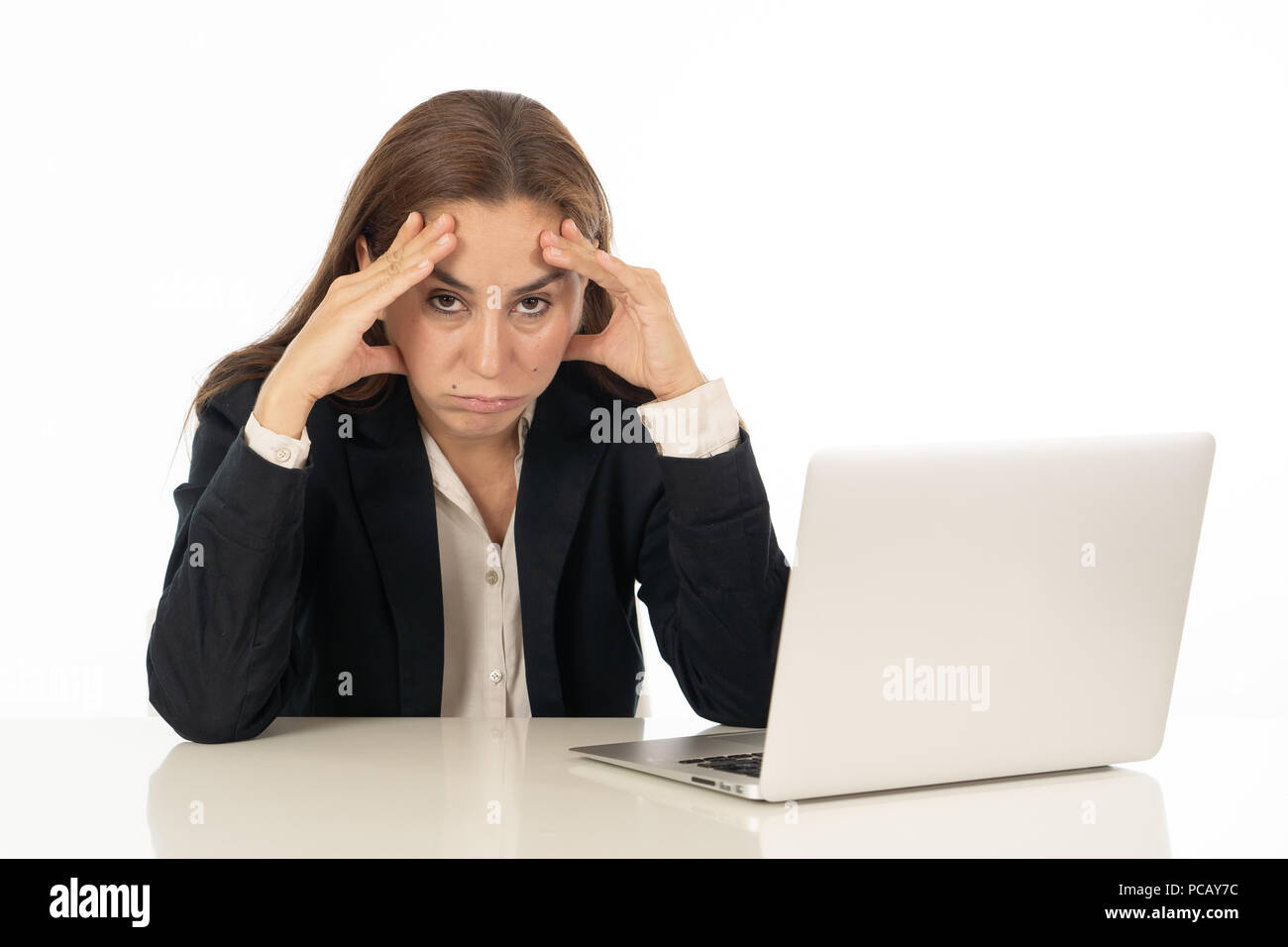 Woman overwhelmed office desk hi-res stock photography and images - Alamy