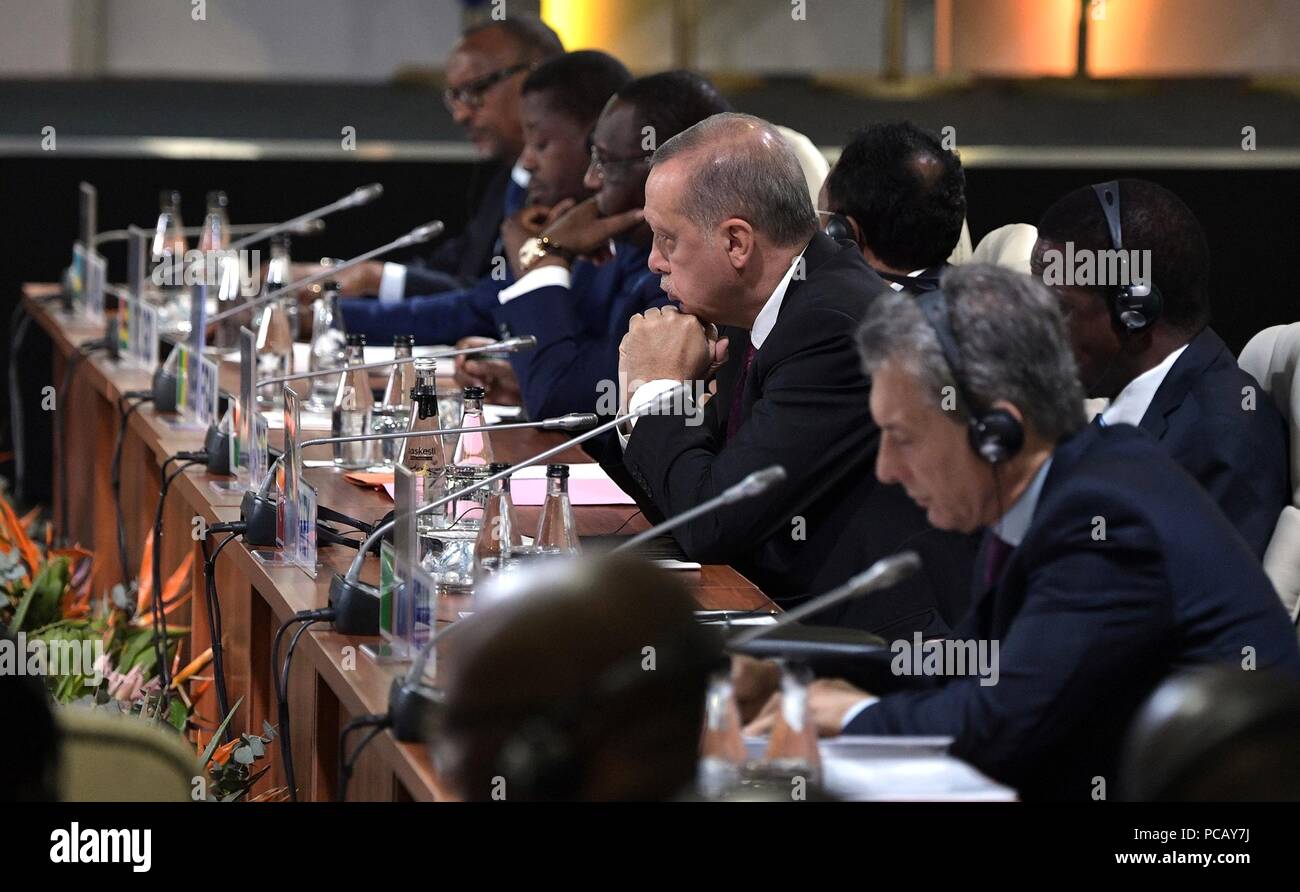 Turkish President Recep Tayyip Erdogan during and expanded format ...