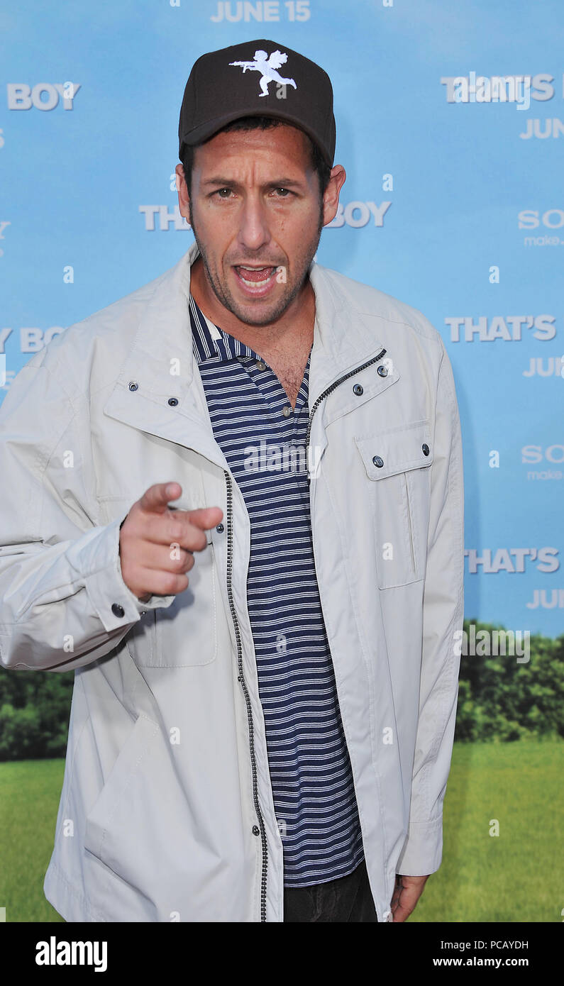 Adam Sandler at the That's My Boy Premiere at the Westwood Village ...