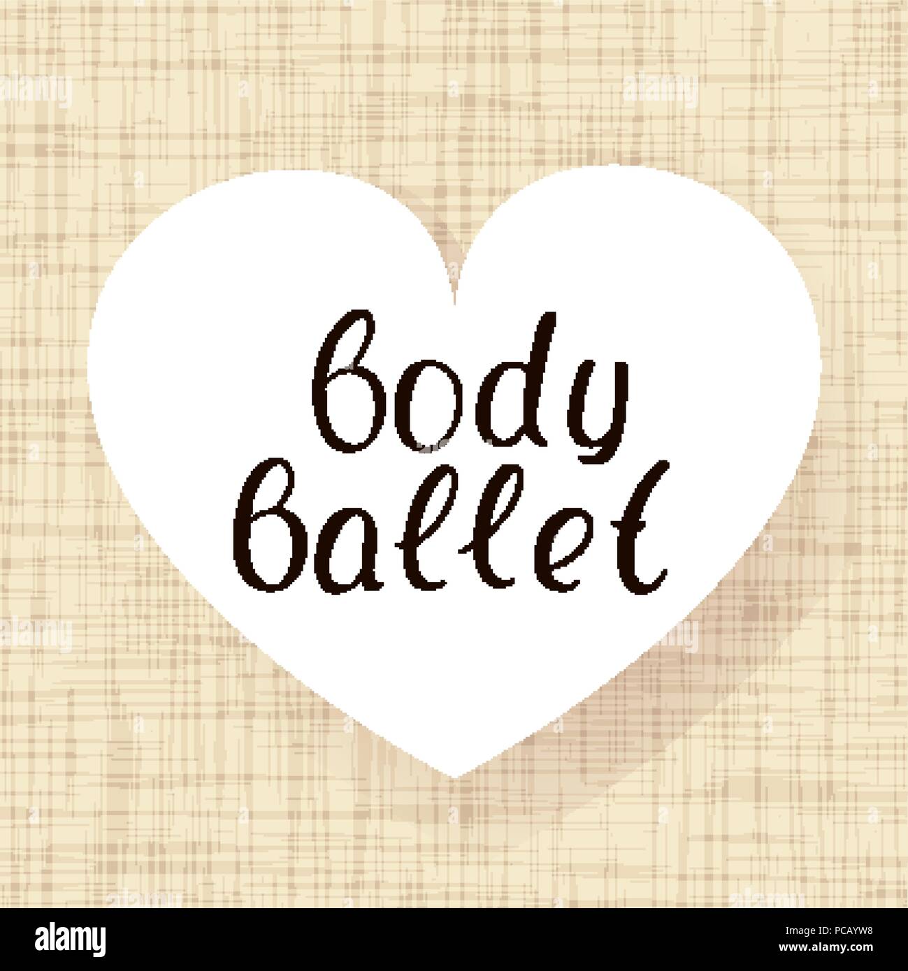 Body ballet dance. Vector illustration. Fabric heart design ...