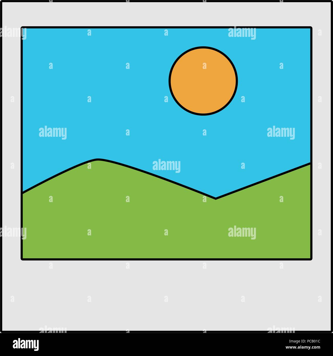 Landscape picture symbol Stock Vector Image & Art - Alamy