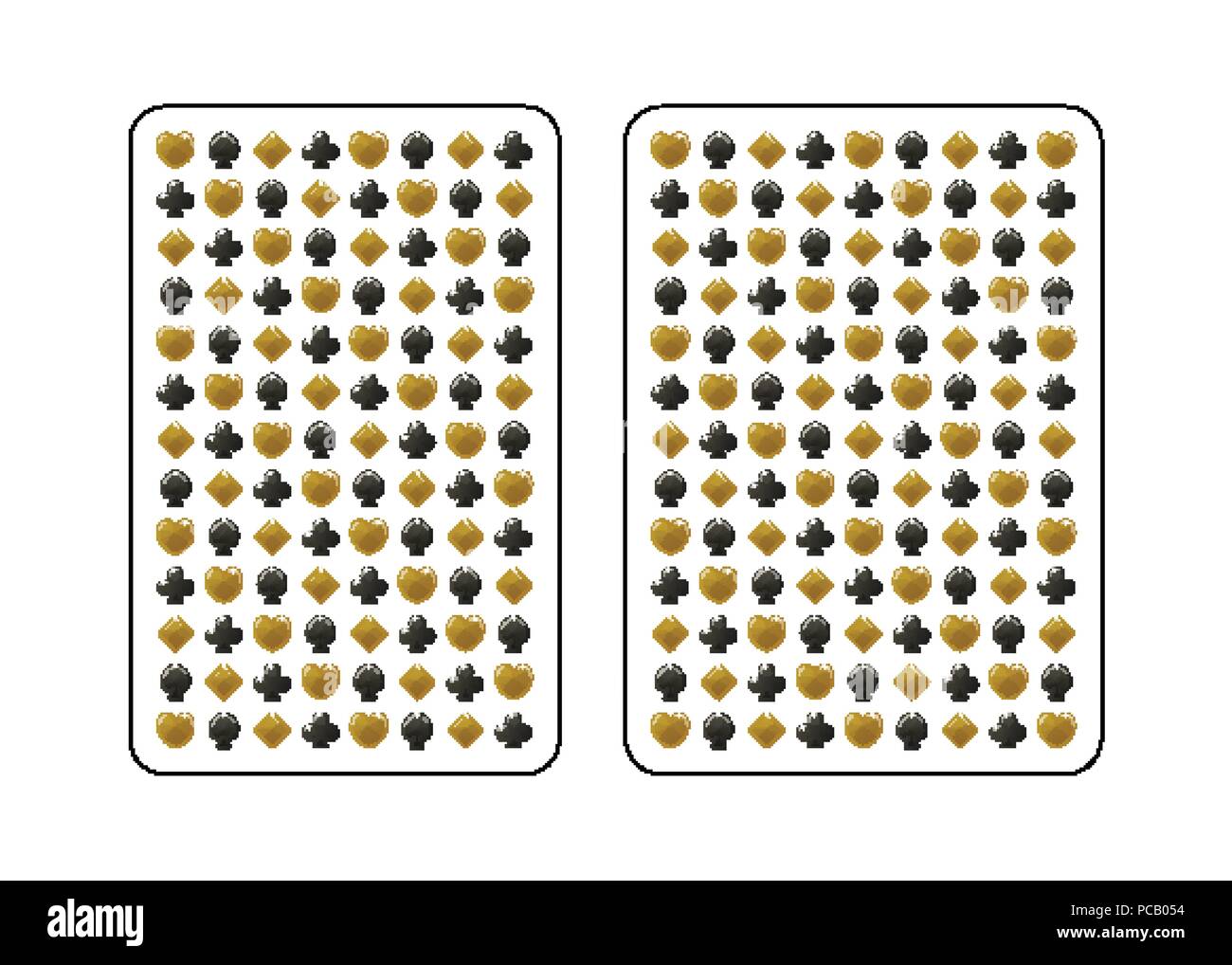 The back side of the playing card. Gold and black. Poker and bridge ...