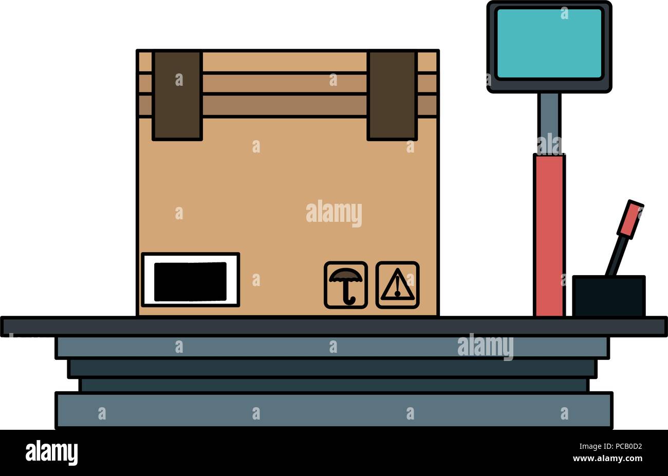 Digital shipping container Stock Vector Images - Alamy