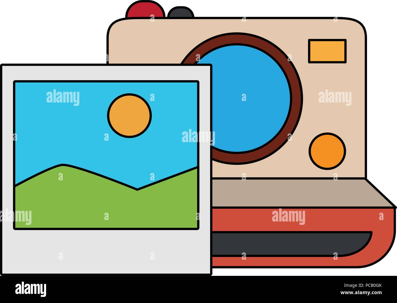 Insta camera with photo Stock Vector Image & Art - Alamy