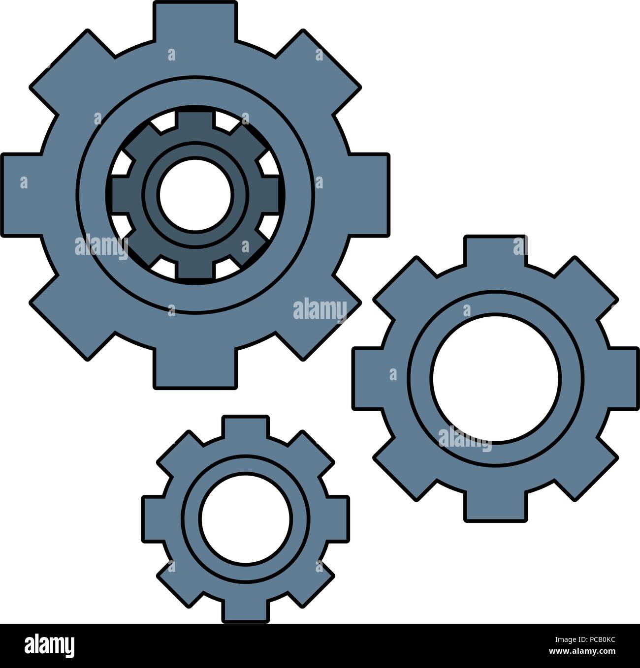 Gears working symbol Stock Vector Image & Art - Alamy