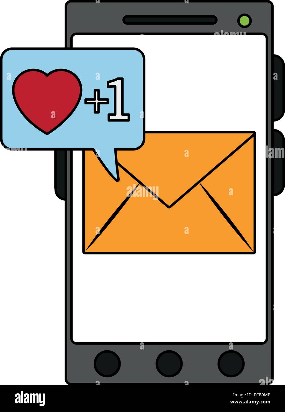 Email message received Stock Vector Images - Alamy