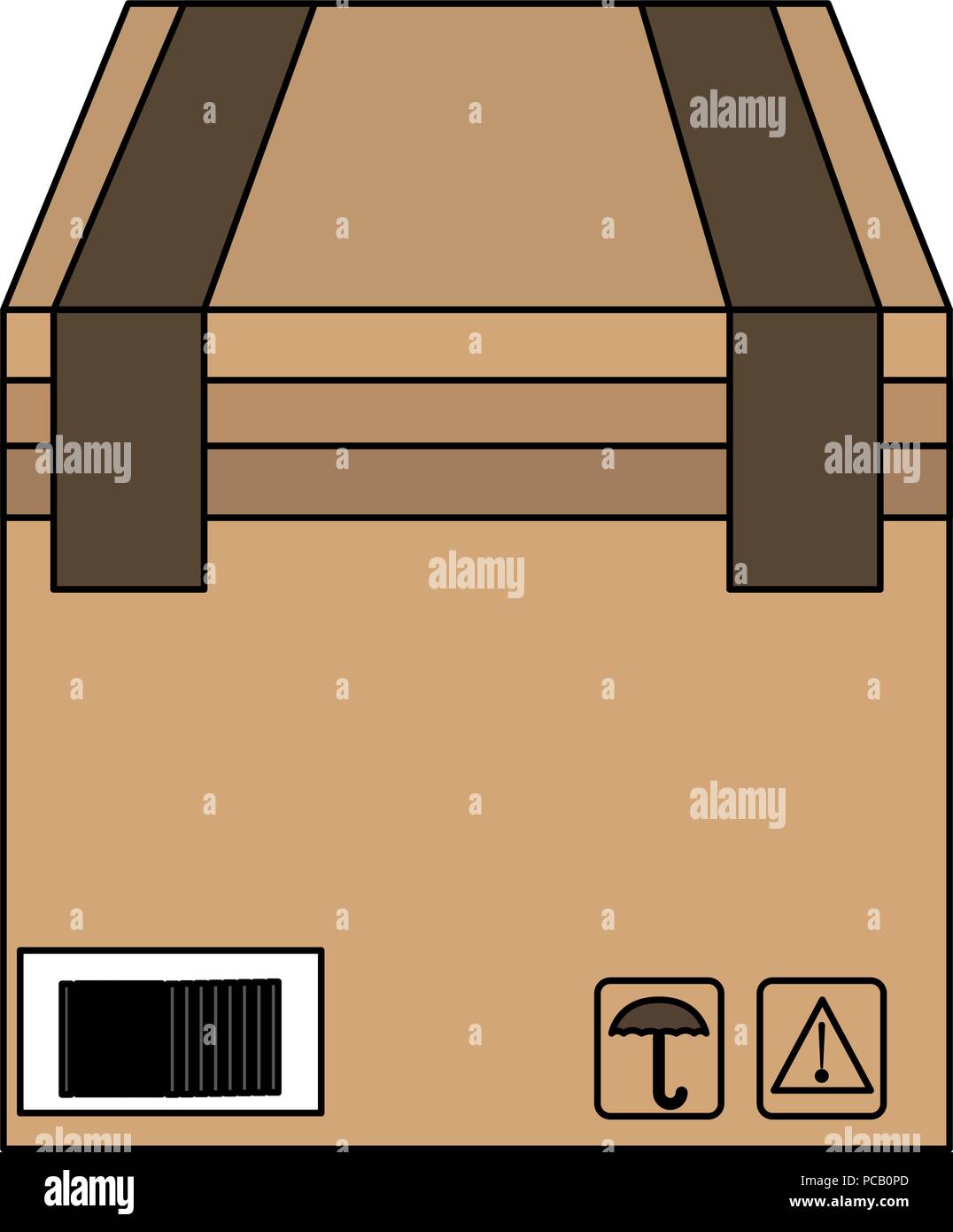 Cardboard delivery box Stock Vector Image & Art - Alamy