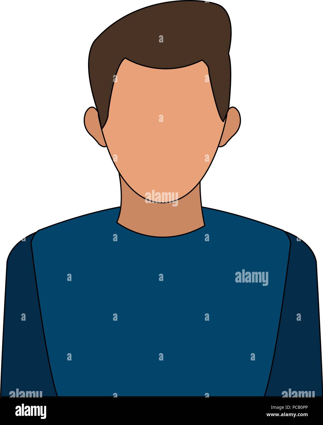 Man faceless profile Stock Vector Image & Art - Alamy
