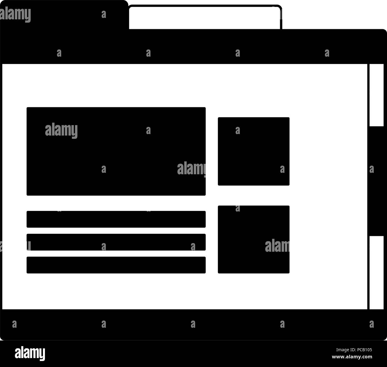 internet browser symbol in black and white Stock Vector Image & Art - Alamy