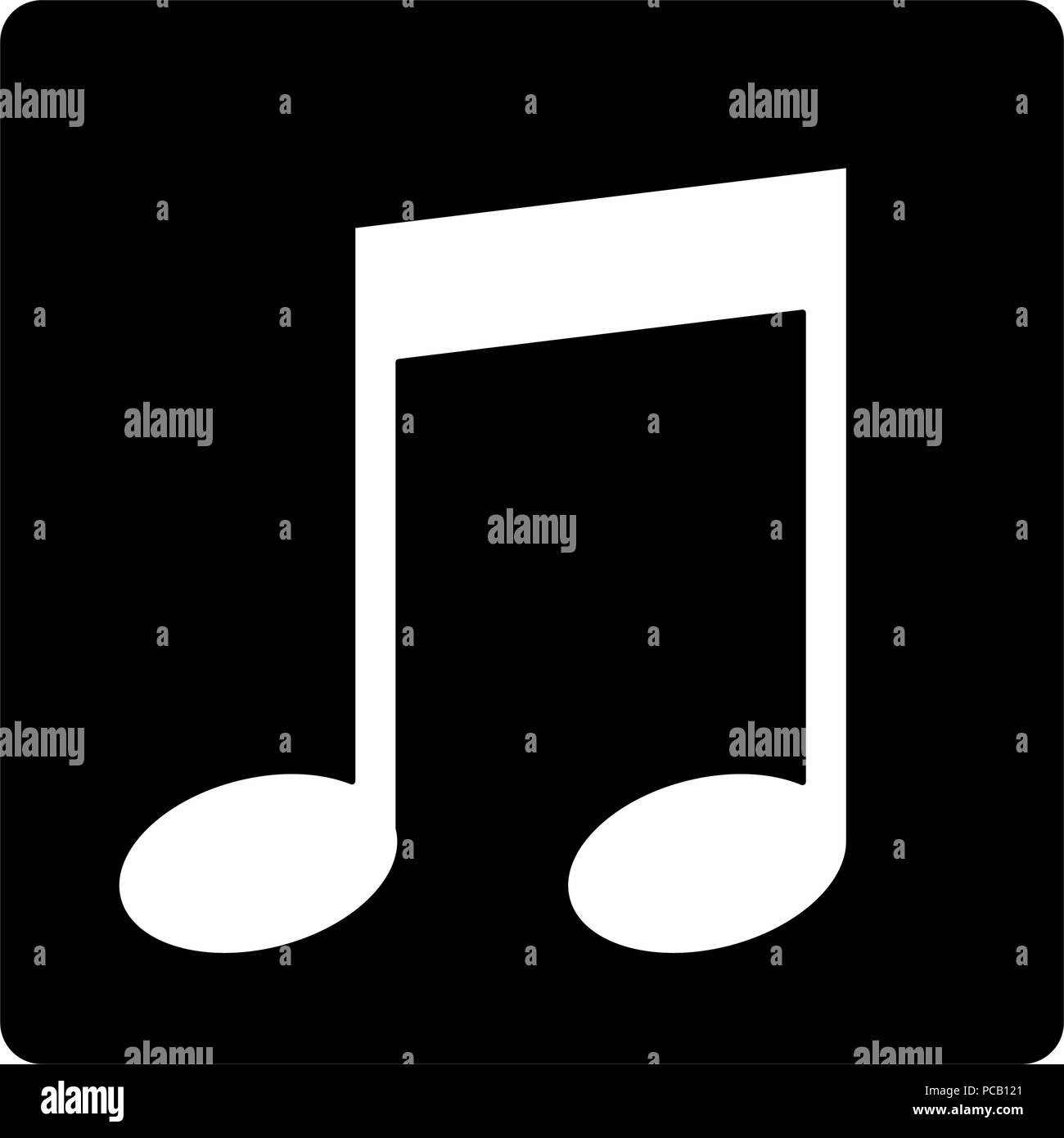 Music app button in black and white Stock Vector Image & Art - Alamy