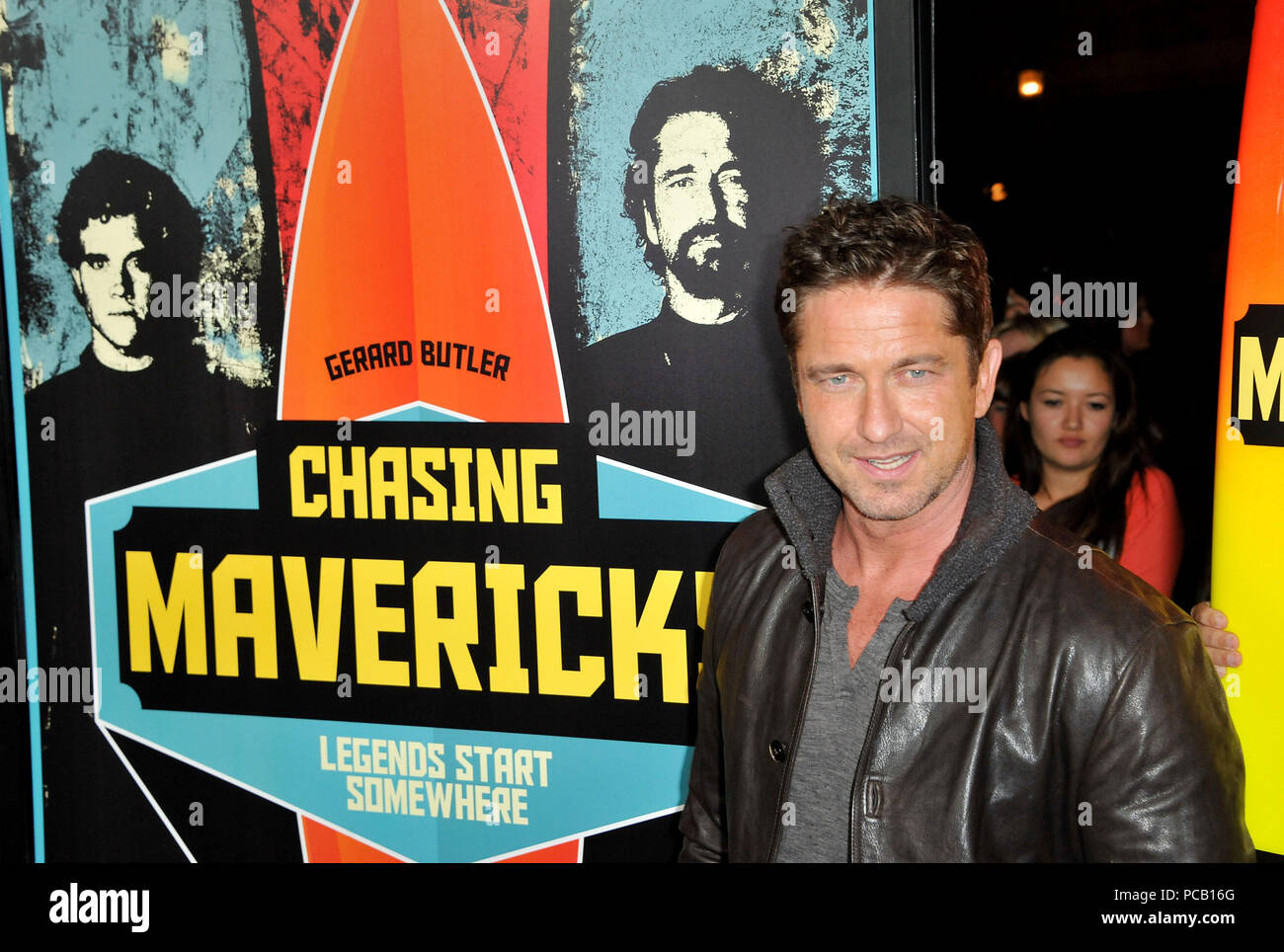 Gerard Butler at the Chasing Mavericks Premiere at the Grove Theatre In ...