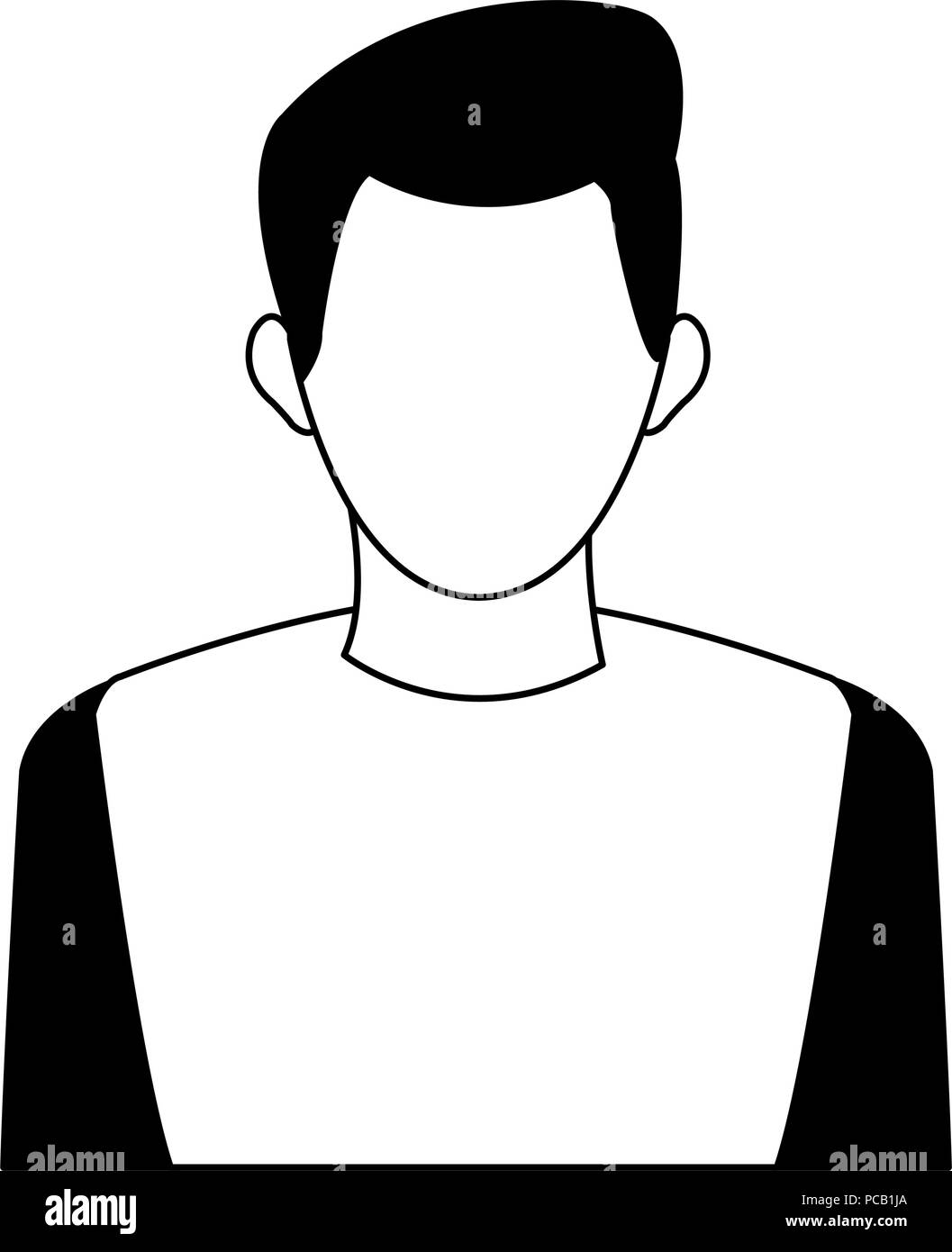 Man faceless profile in black and white Stock Vector Image & Art - Alamy