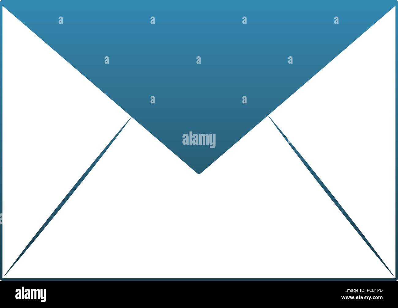 Envelope mail symbol blue lines Stock Vector Image & Art - Alamy
