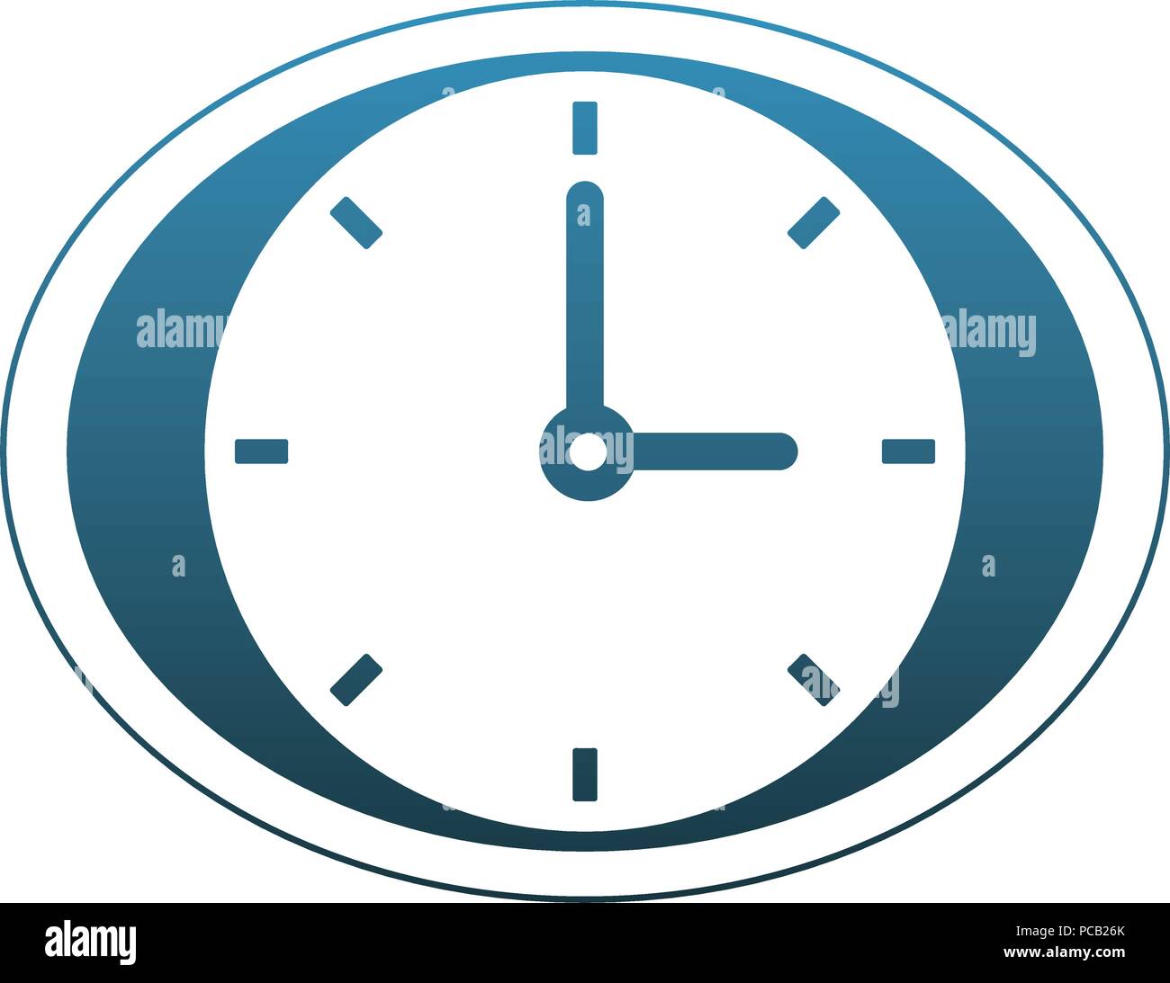 Wall clock symbol blue lines Stock Vector Image & Art - Alamy