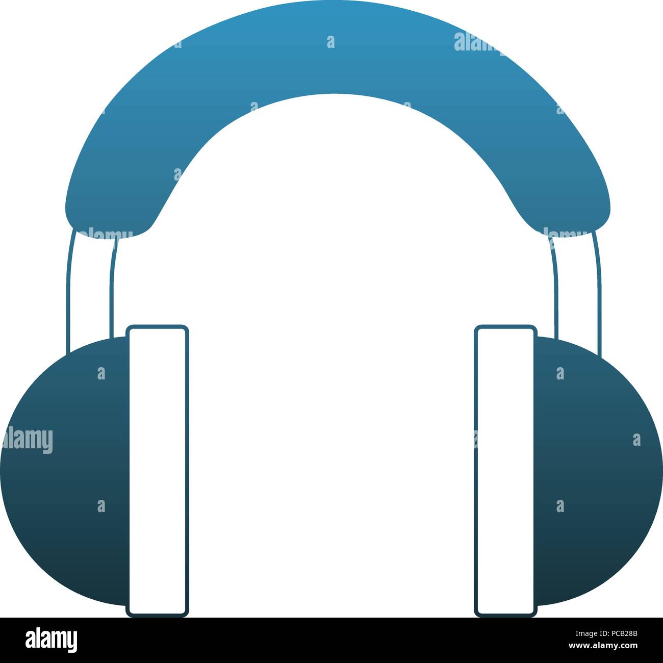 Music headphones symbol blue lines Stock Vector Image & Art - Alamy