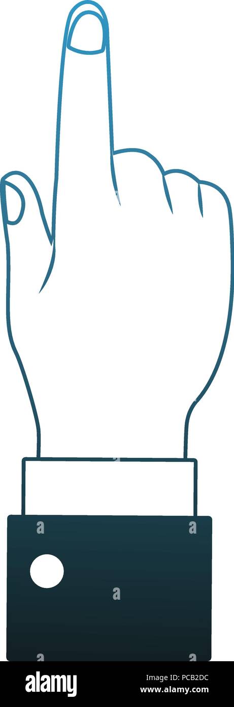 Hand pointing up blue lines Stock Vector Image & Art - Alamy