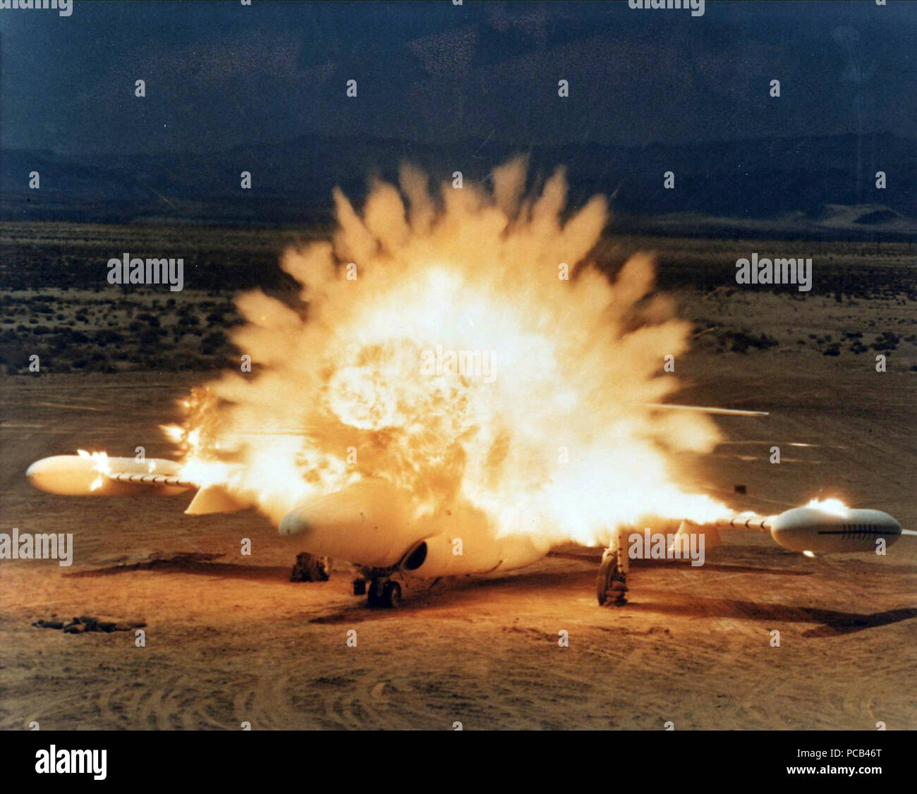 AIM-9 explodes F-89 ground target 1979 Stock Photo - Alamy