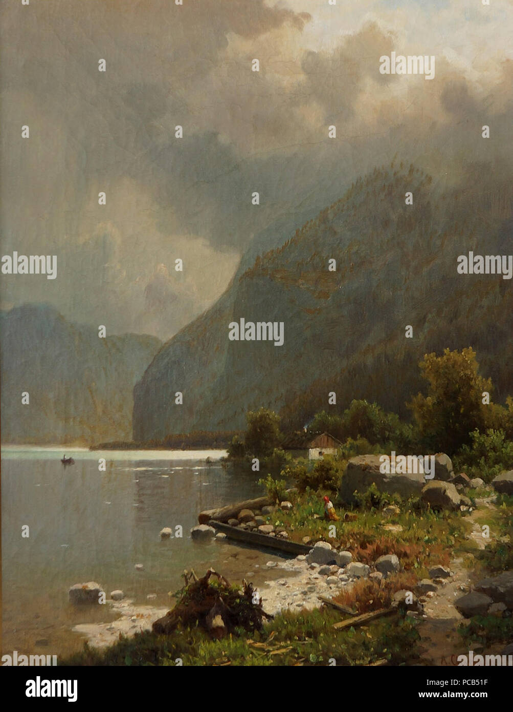4 Adolf Chwala (1836-1900) - Na břehu jezera Stock Photo - Alamy