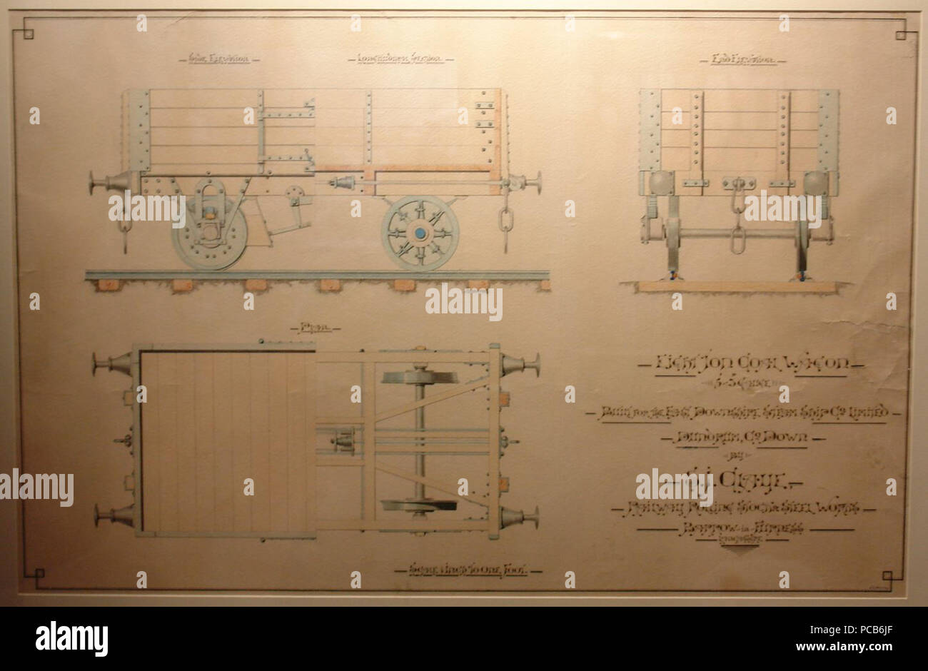 619 Ulster Transport Museum, Cultra, historic drawings 06 Stock Photo ...