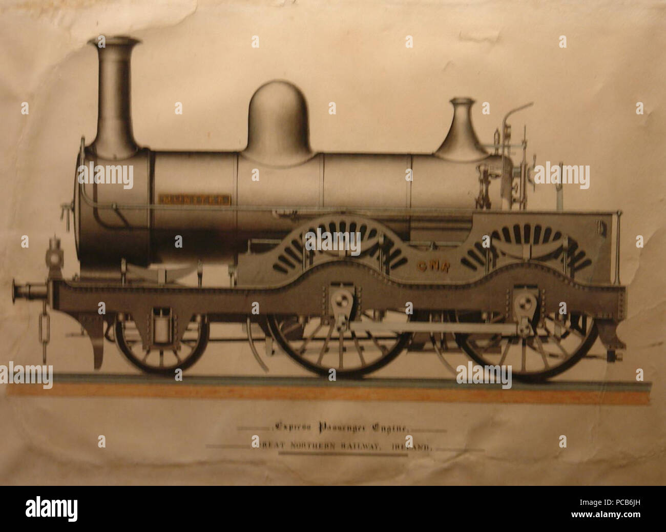 619 Ulster Transport Museum, Cultra, historic drawings 07 Stock Photo ...