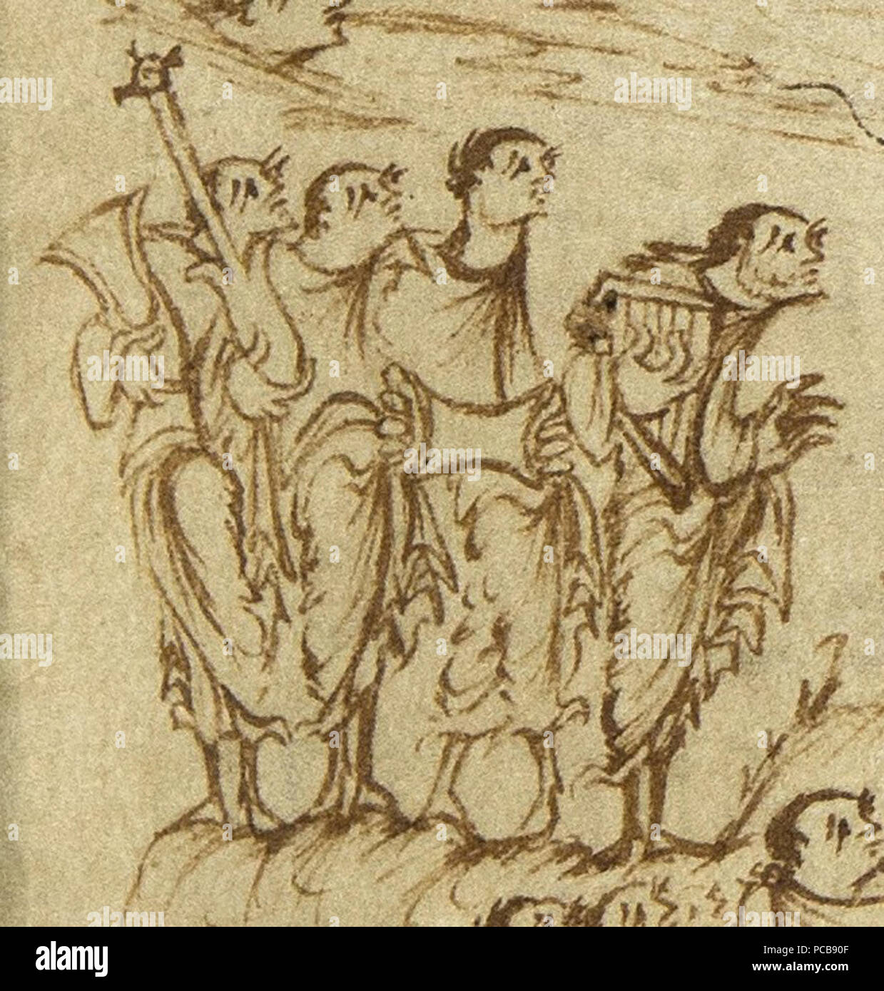 624 Utrechts-Psalter PSALM-149-PSALM-150 psalterio cythara drum timbrel ...